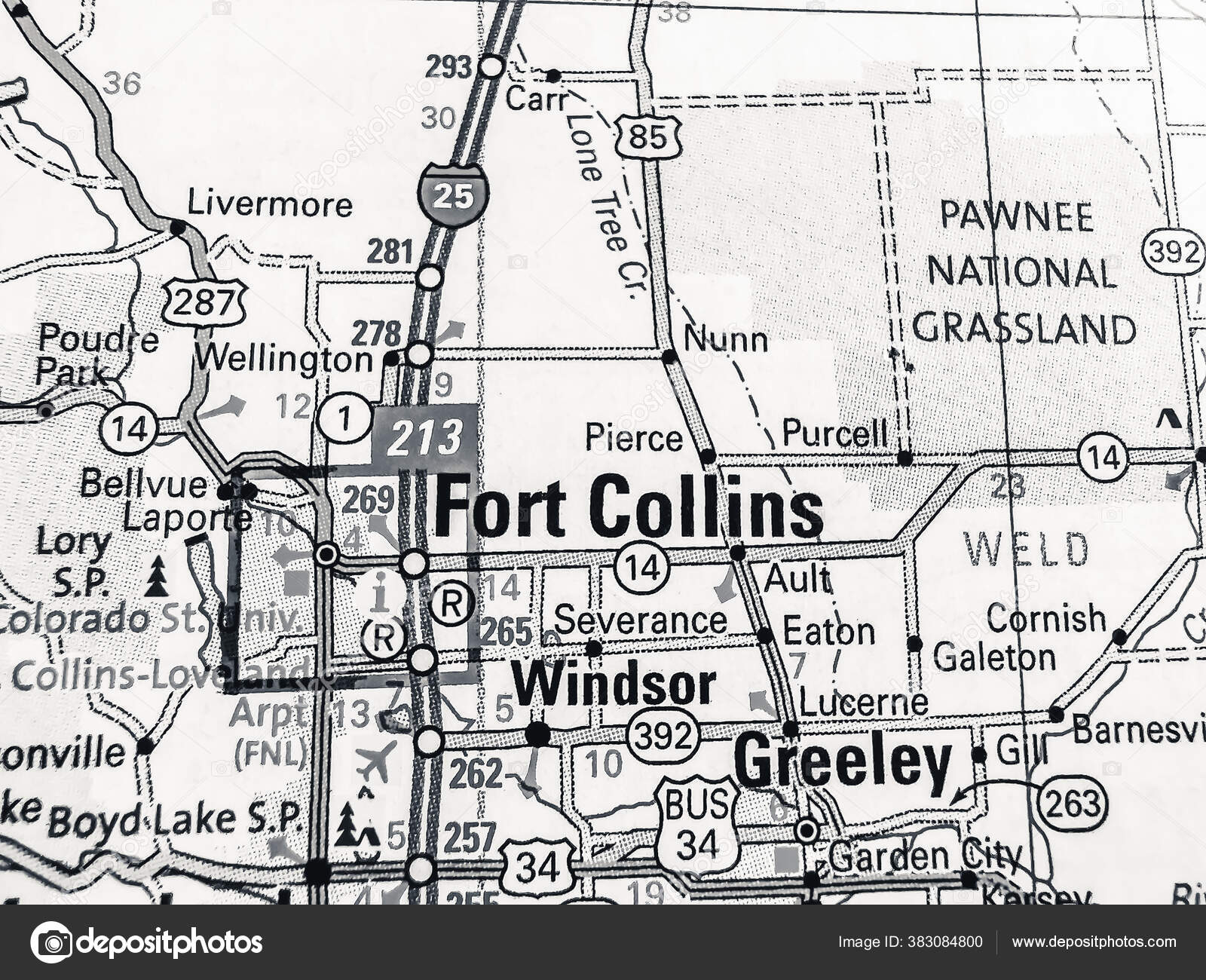 Fort Collins Usa Map Background Stock Photo by ©aallm 383084800