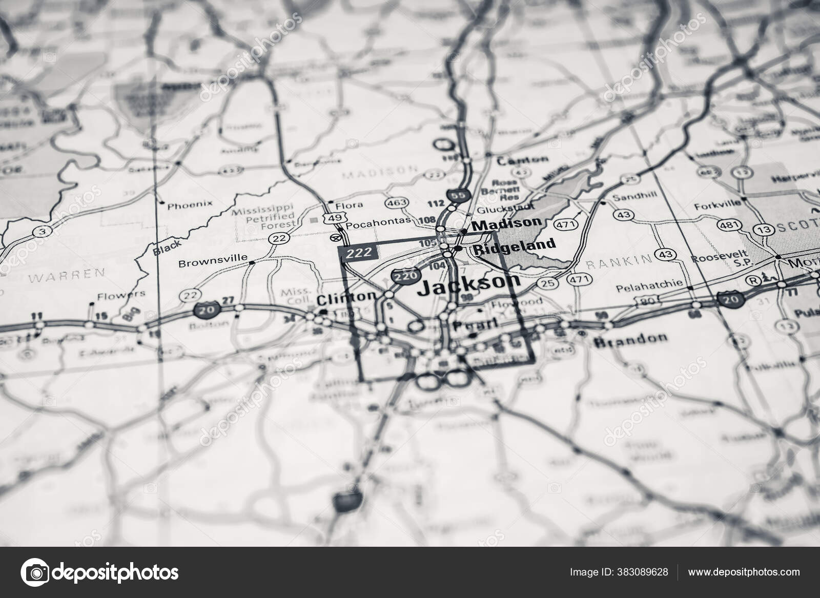 Jackson Usa Map Background — Stock Photo © aallm #383089628