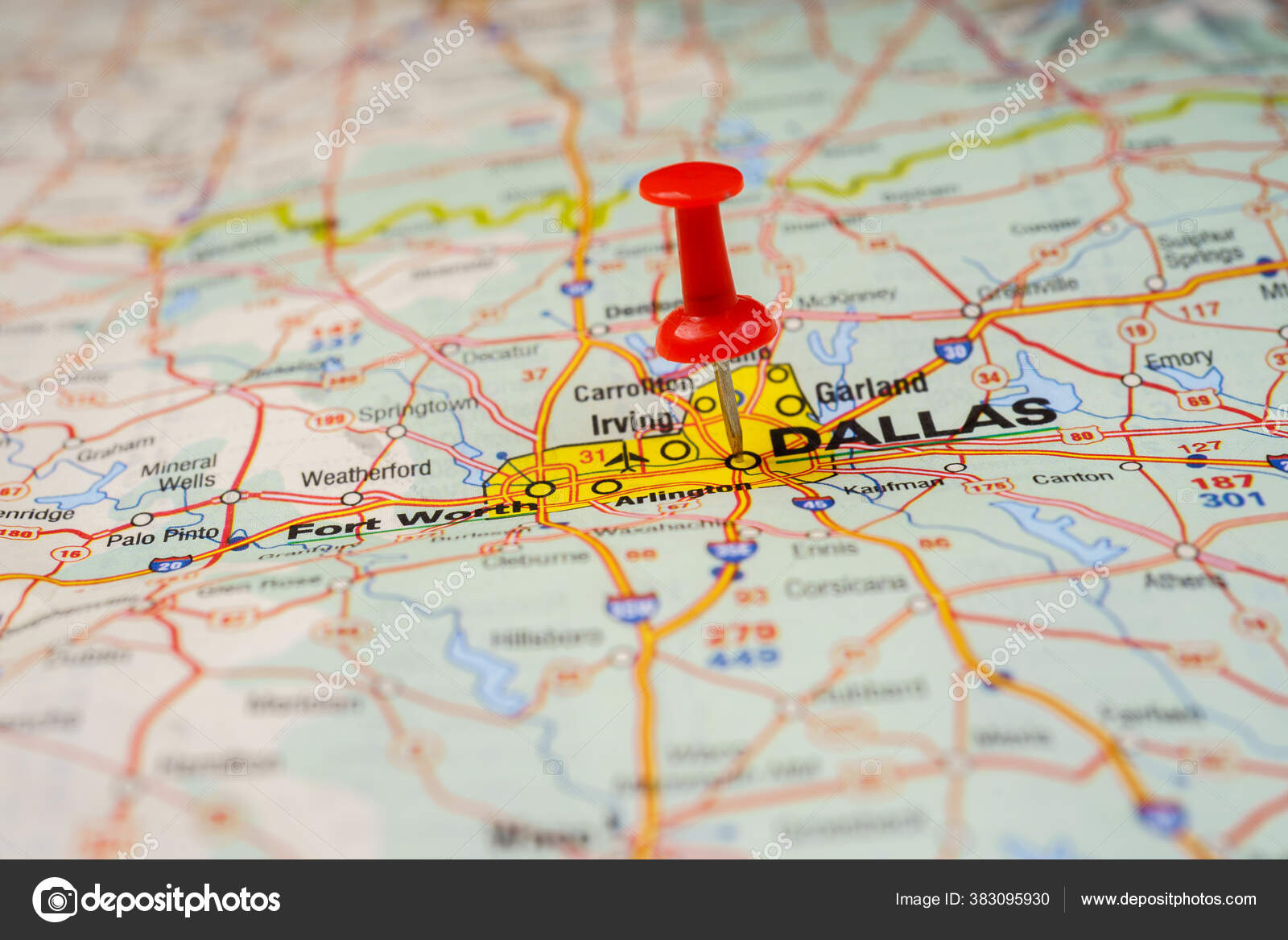 Dallas Usa Map Travel Background Stock Photo by ©aallm 383095930