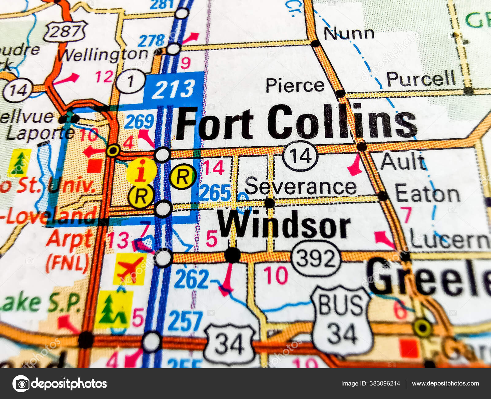 Fort Collins Usa Map Background Stock Photo by ©aallm 383096214