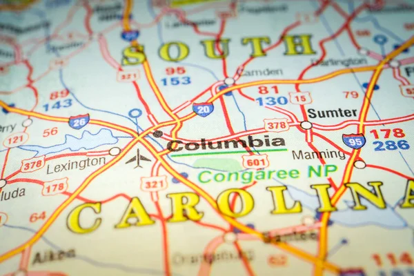 Columbia Usa Map Travel Background — Stock Photo © aallm #360783706