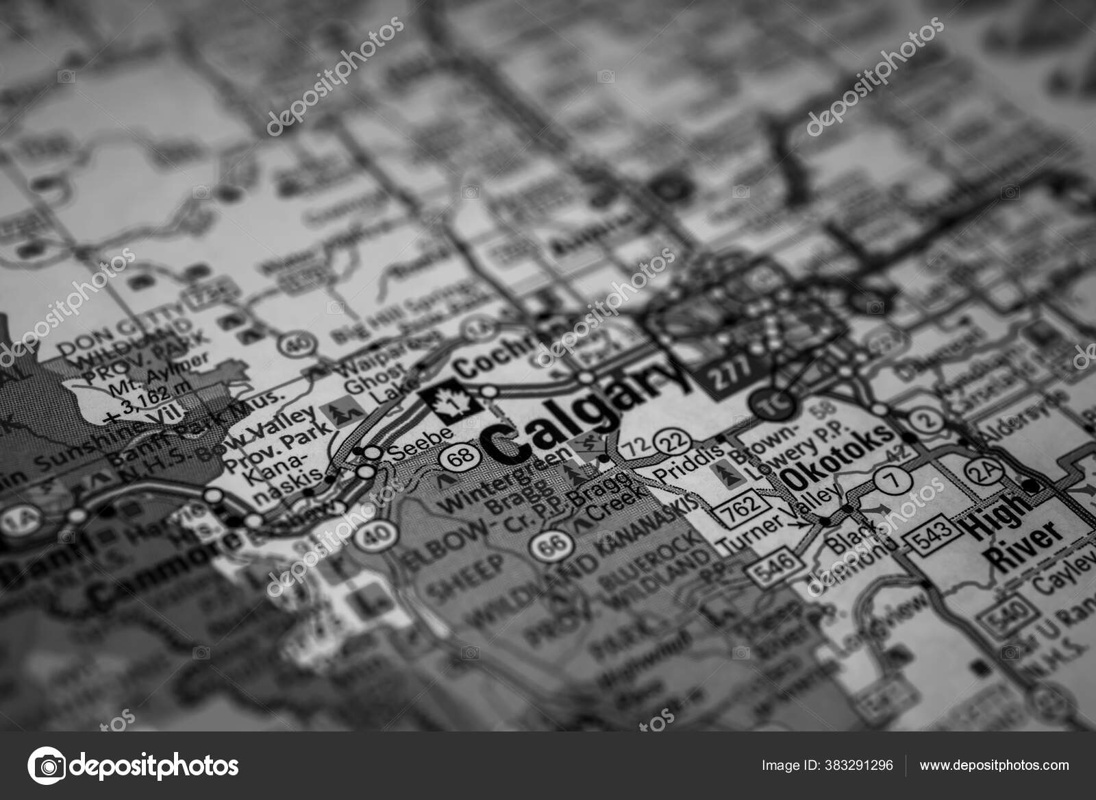 Calgary Canada Travel Map Stock Photo by ©aallm 383291296