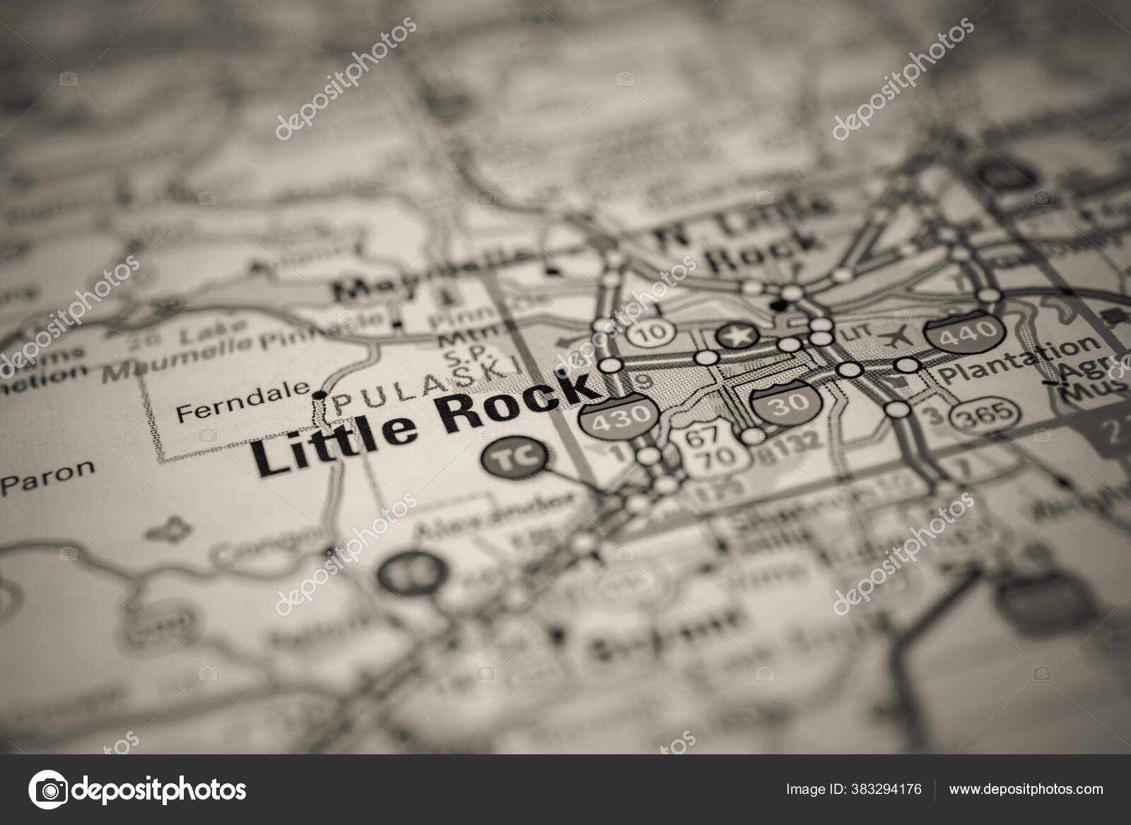 Little Rock Usa Map Stock Photo by ©aallm 383294176