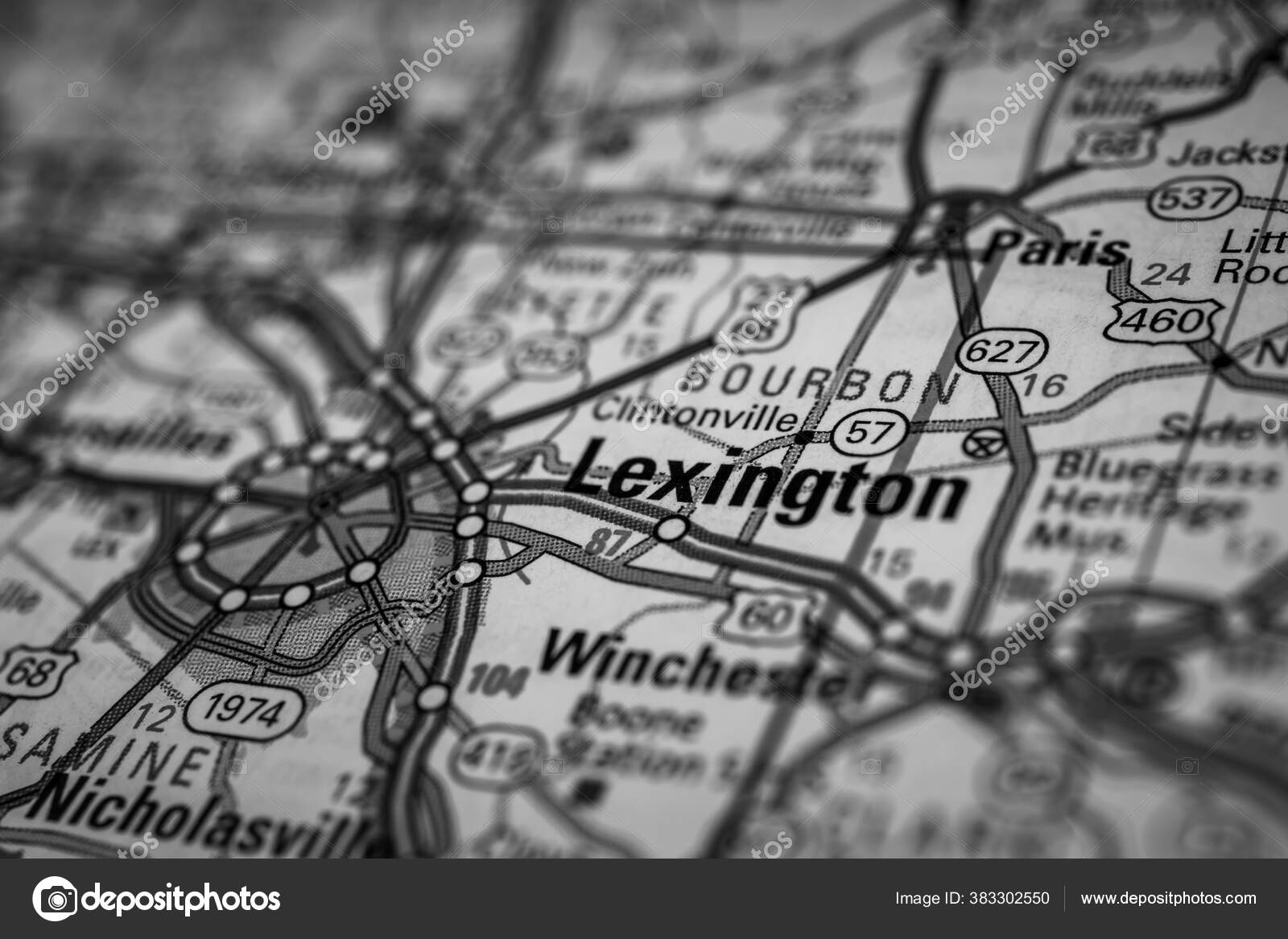 Lexington Usa Map Travel Background Stock Photo by ©aallm 383302550