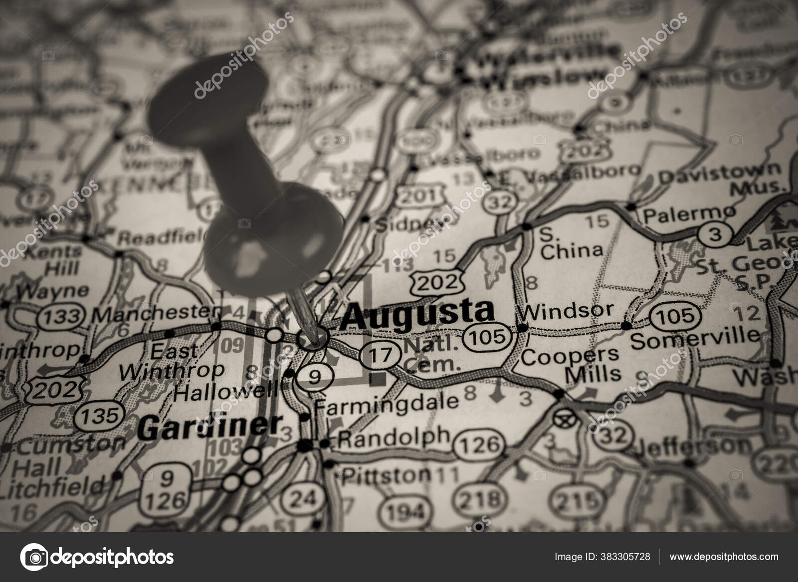 Augusta Usa Travel Map Stock Photo by ©aallm 383305728