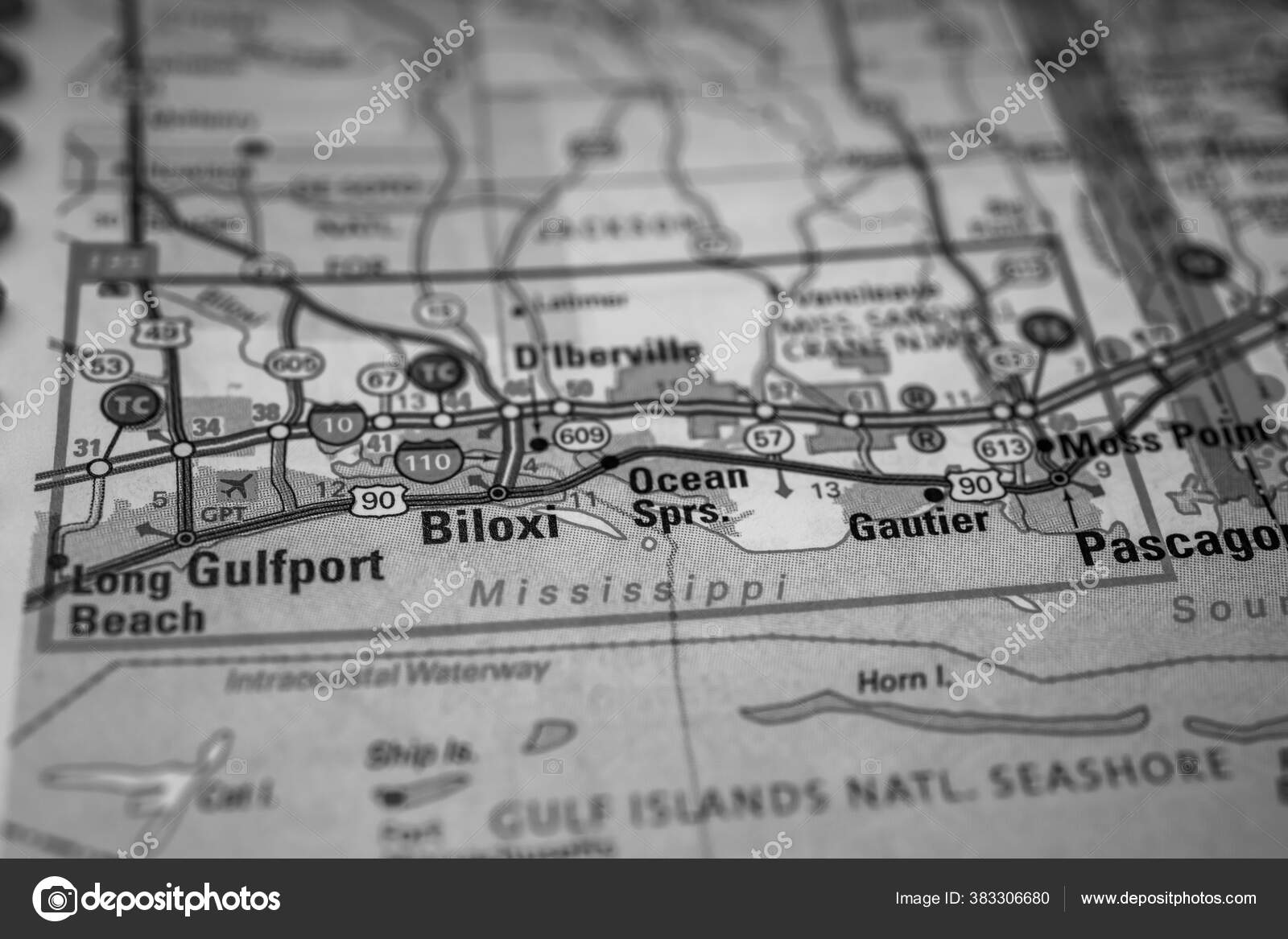 Biloxi Usa Map Background Stock Photo by ©aallm 383306680
