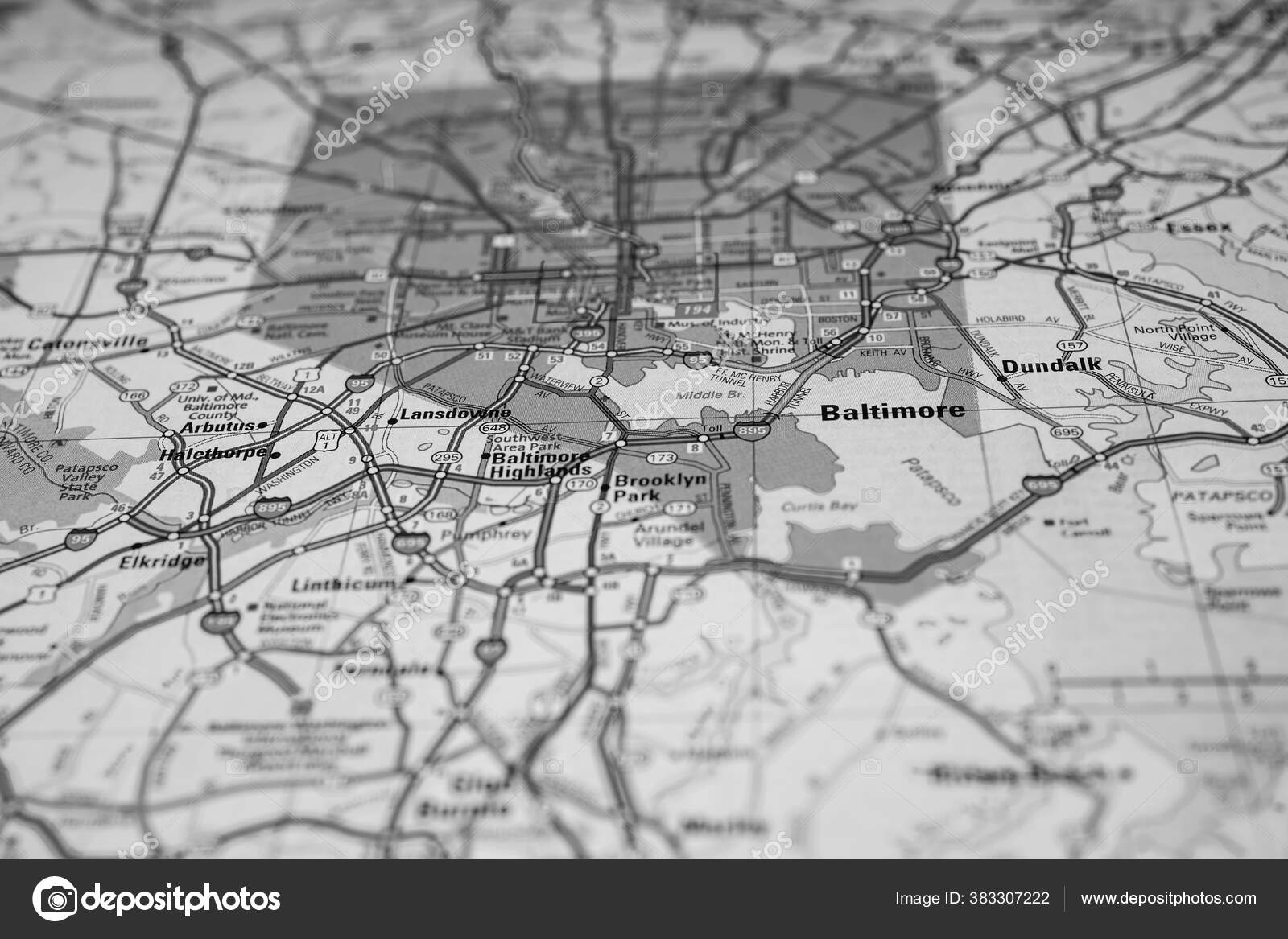 Baltimore Usa Map Background — Stock Photo © aallm #383307222