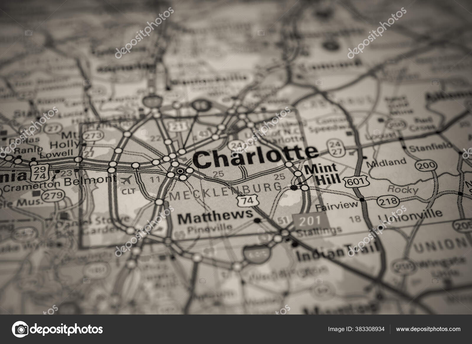 Charlotte Usa Map Background Stock Photo by ©aallm 383308934