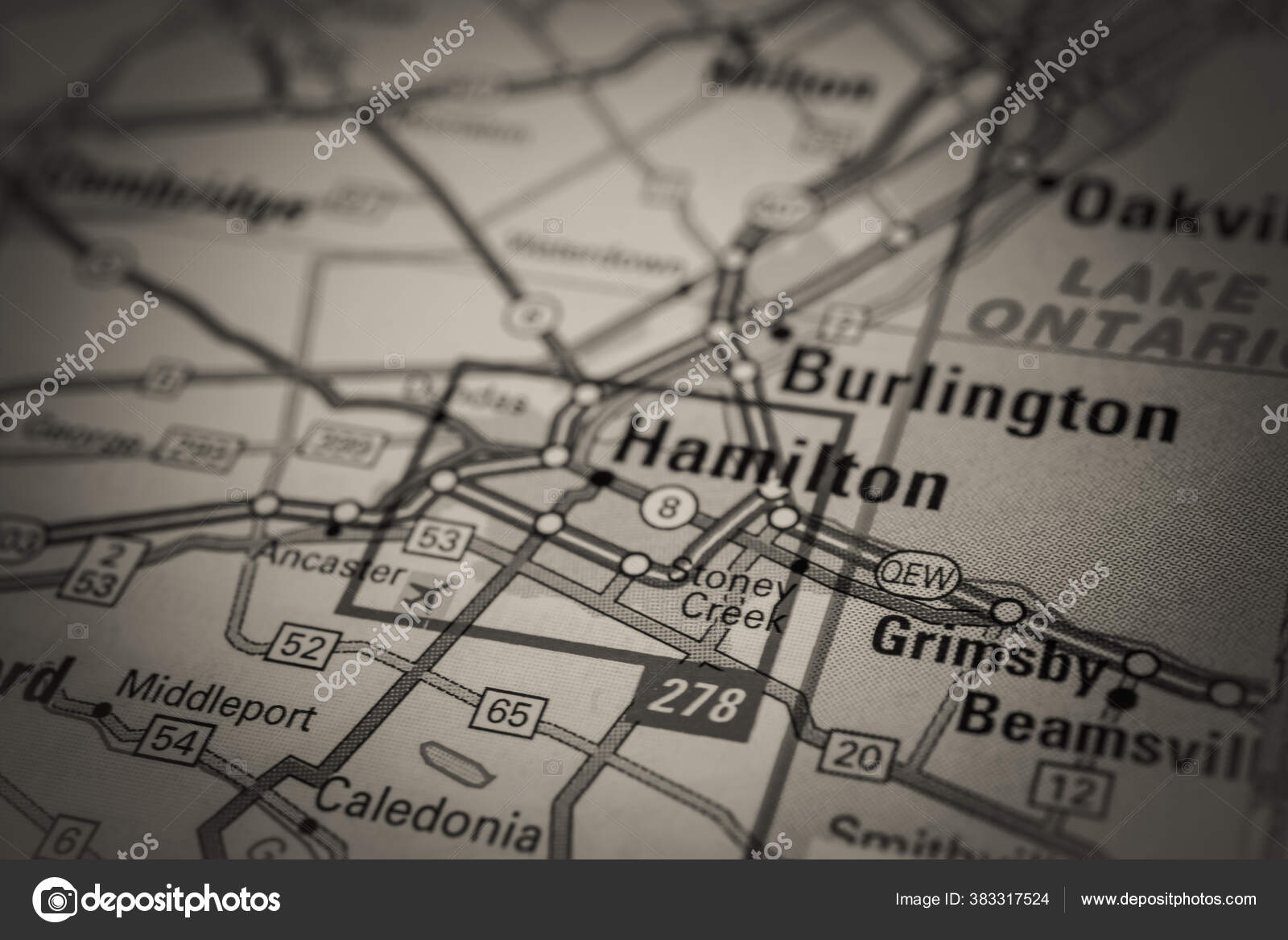 Hamilton Usa Map Travel Background Stock Photo by ©aallm 383317524