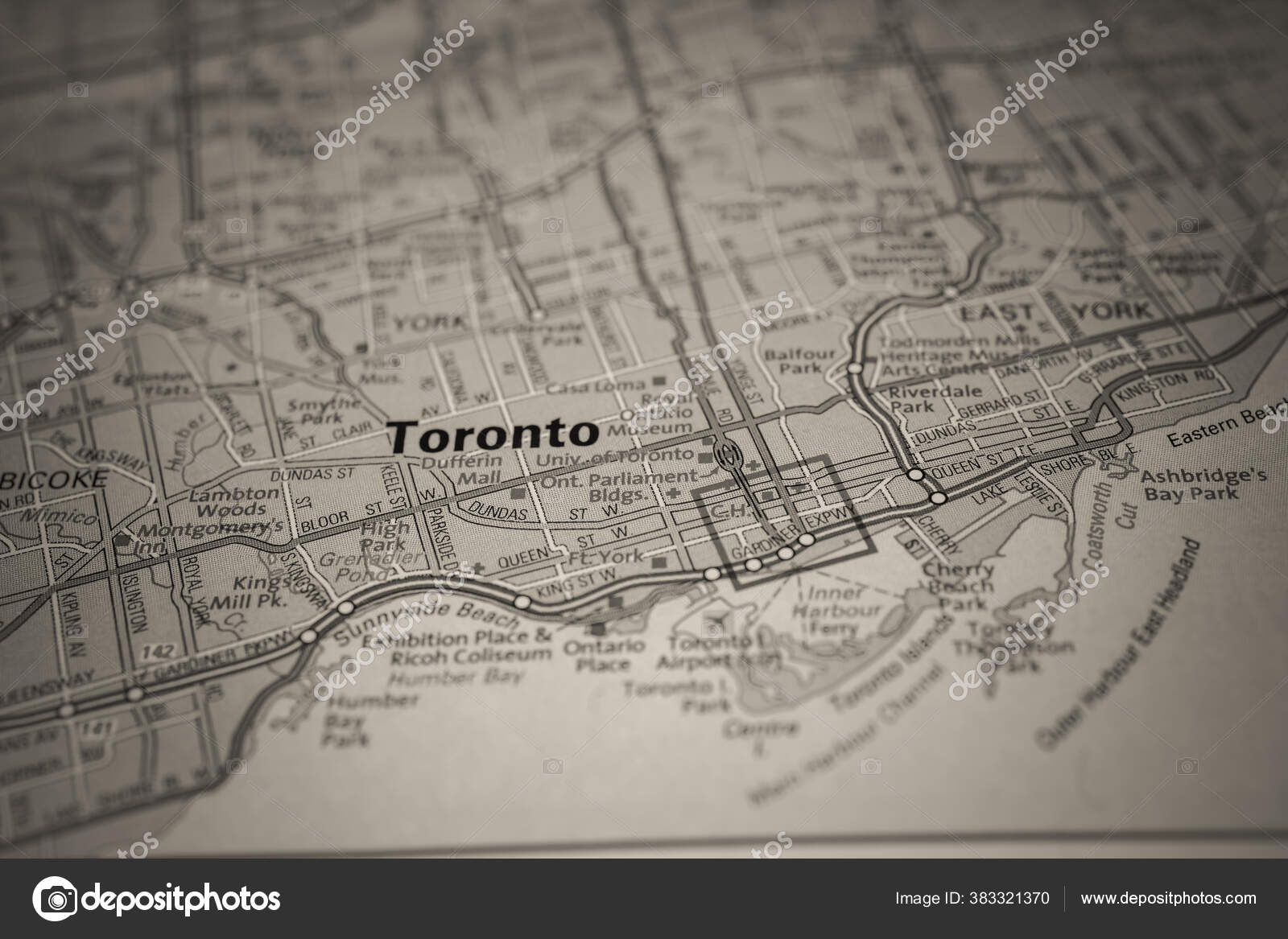 Toronto Canada Travel Map Background Stock Photo by ©aallm 383321370