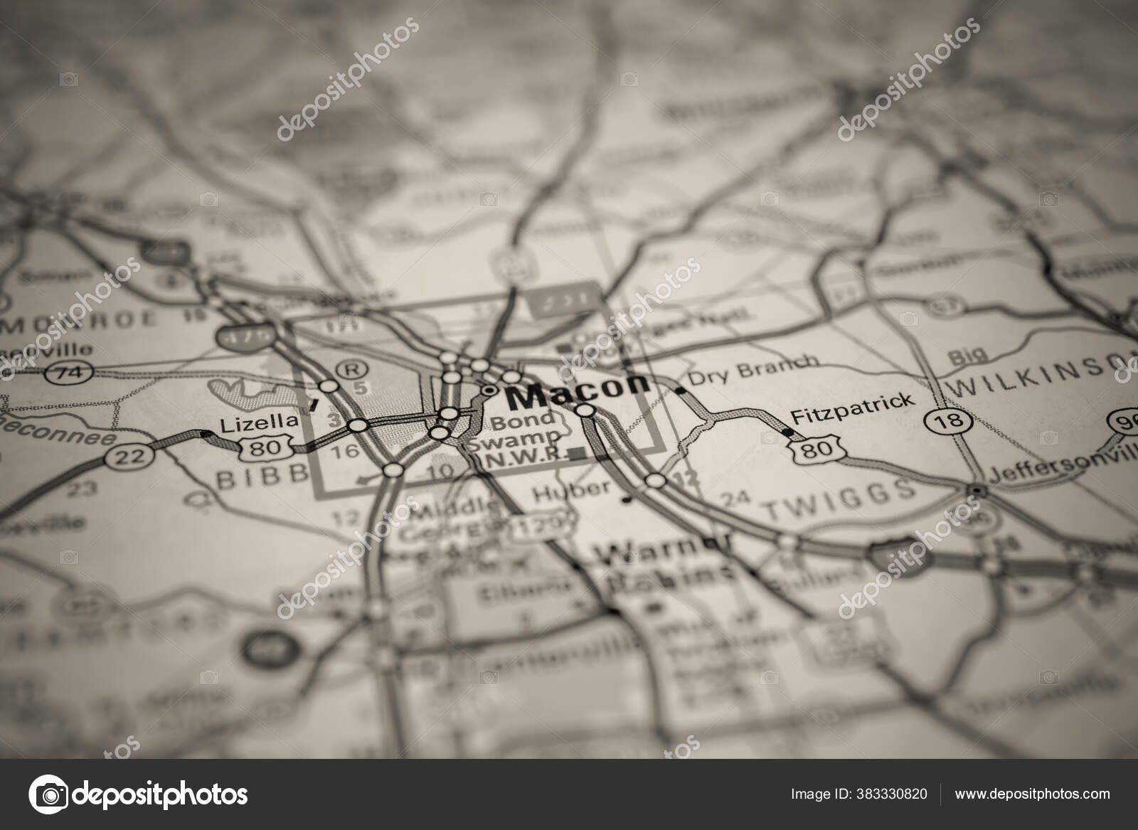 Macon Usa Map Background Stock Photo by ©aallm 383330820