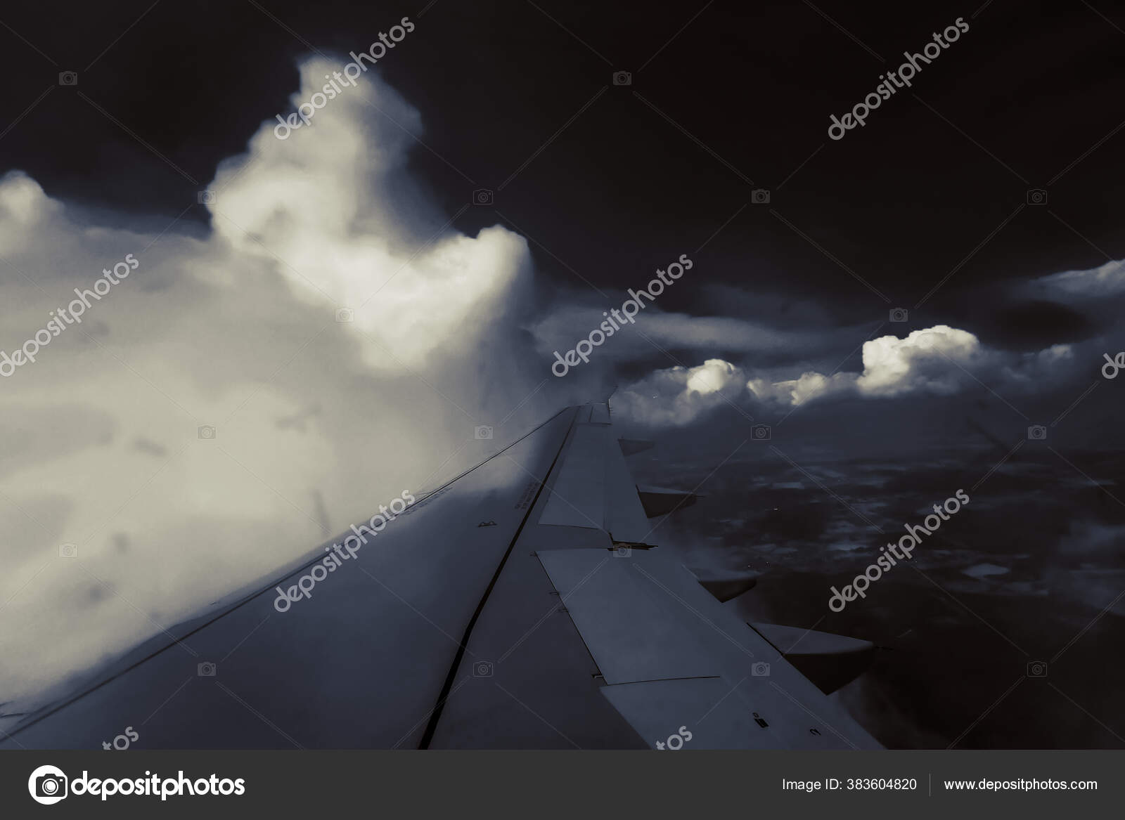 View Airplane Window Wing — Stock Photo © aallm #383604820