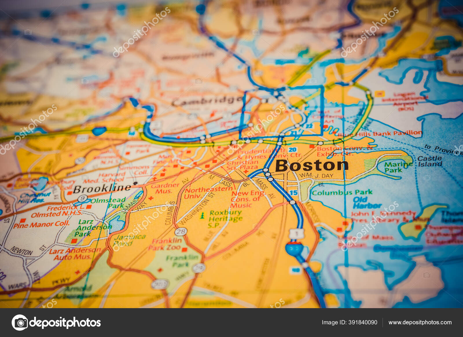 Boston Usa Map Background Stock Photo by ©aallm 391840090
