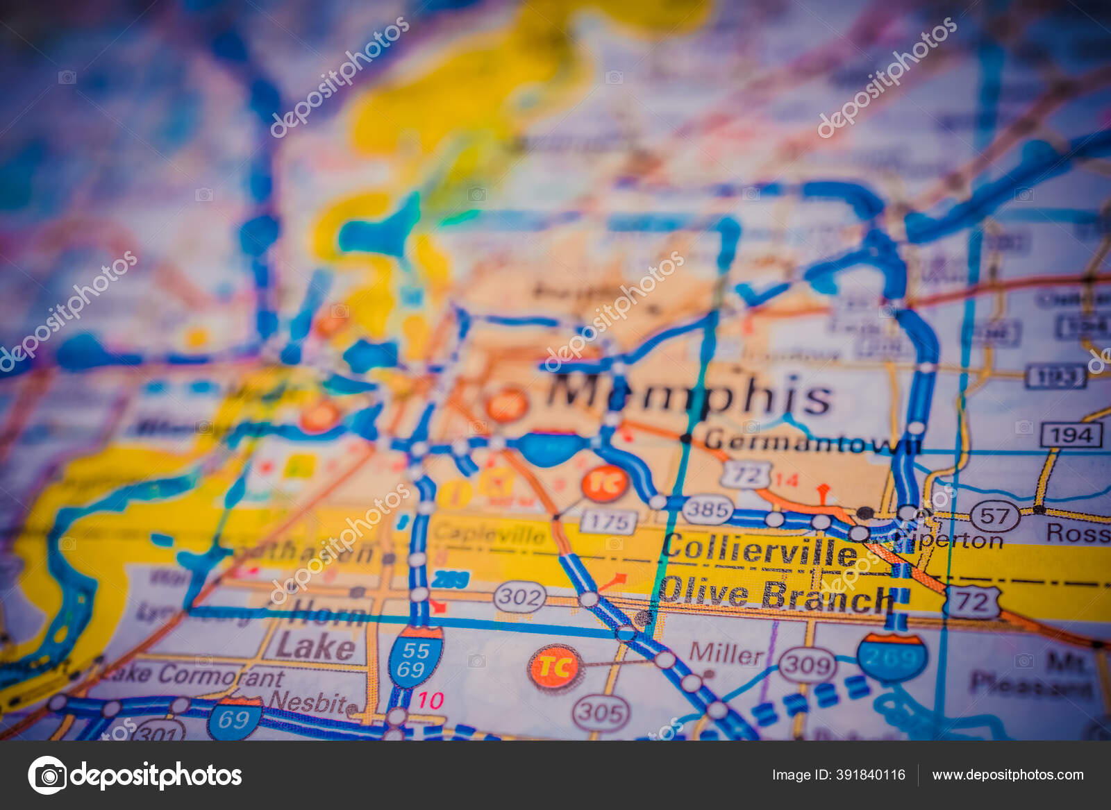 Memphis Usa Map Background — Stock Photo © aallm #391840116
