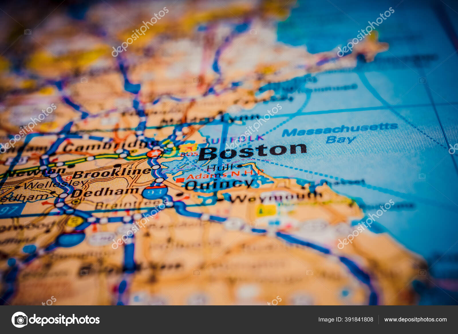 Boston Usa Map Travel Background Stock Photo by ©aallm 391841808