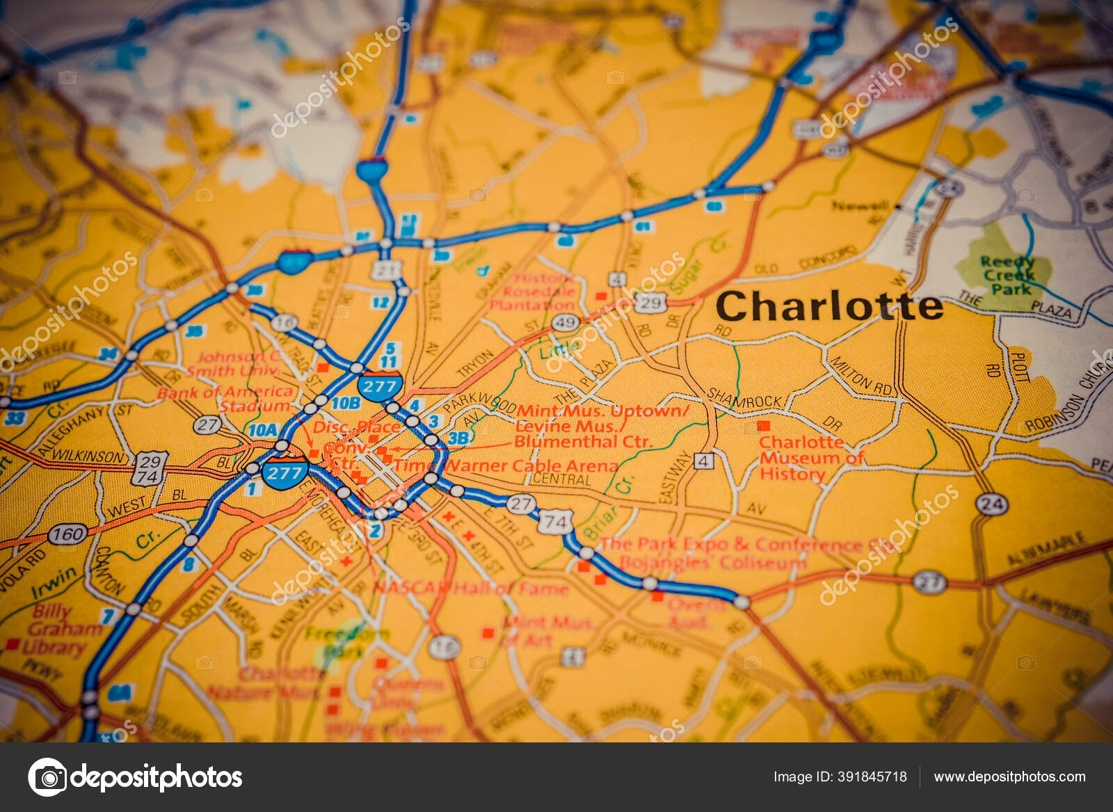 Charlotte Usa Map Background Stock Photo by ©aallm 391845718