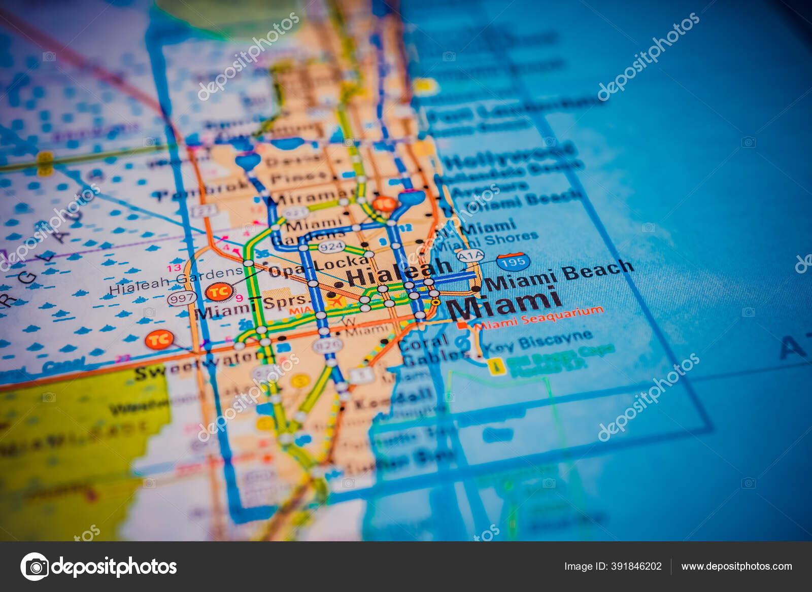 Miami Usa Map Background — Stock Photo © aallm #391846202