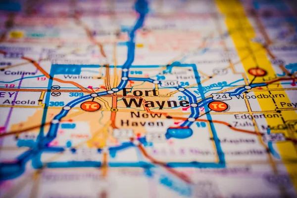 Fort Wayne Usa Travel Map Background Stock Photo by ©aallm 391845218