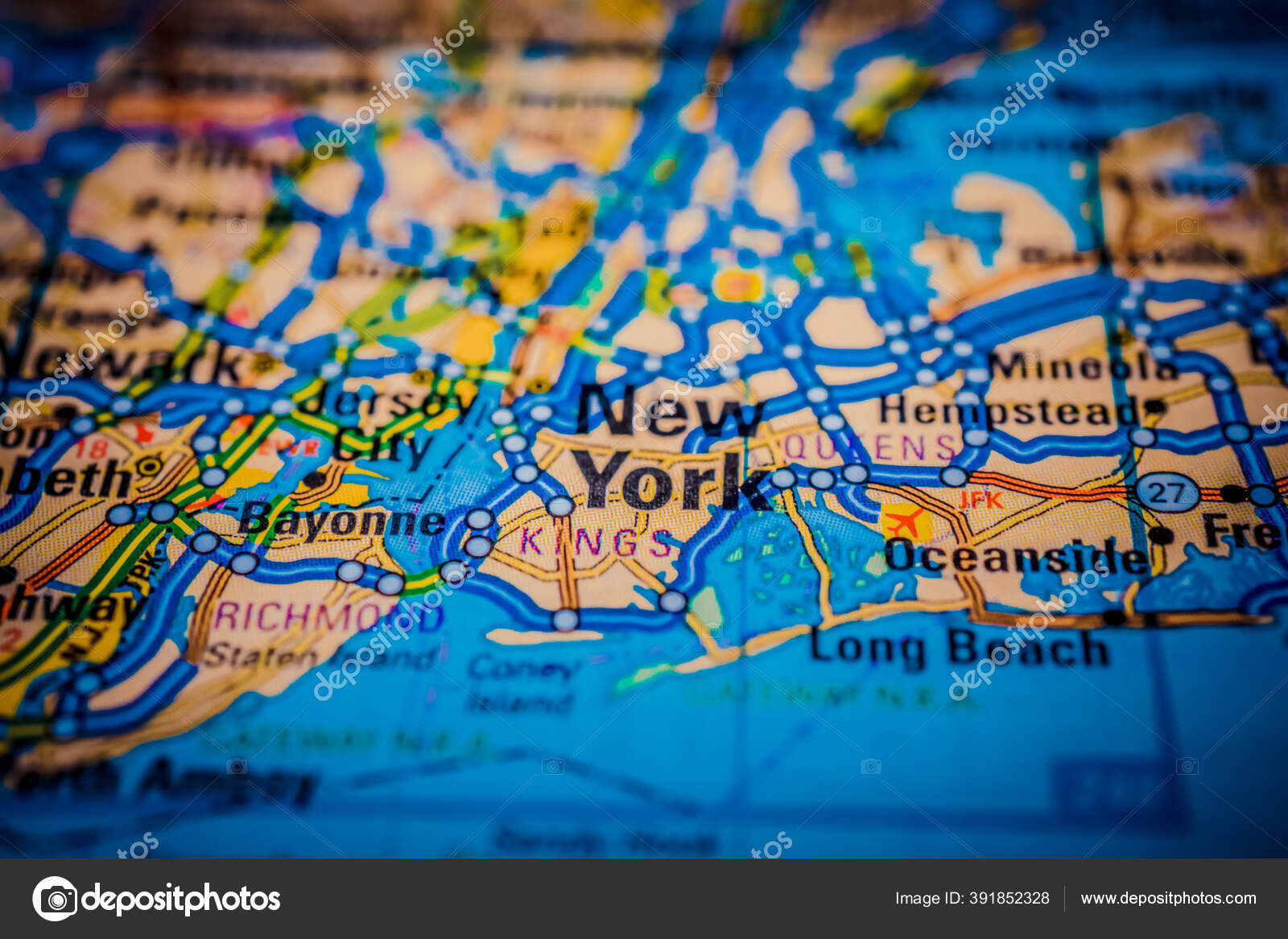 New York Usa Map Background Stock Photo by ©aallm 391852328