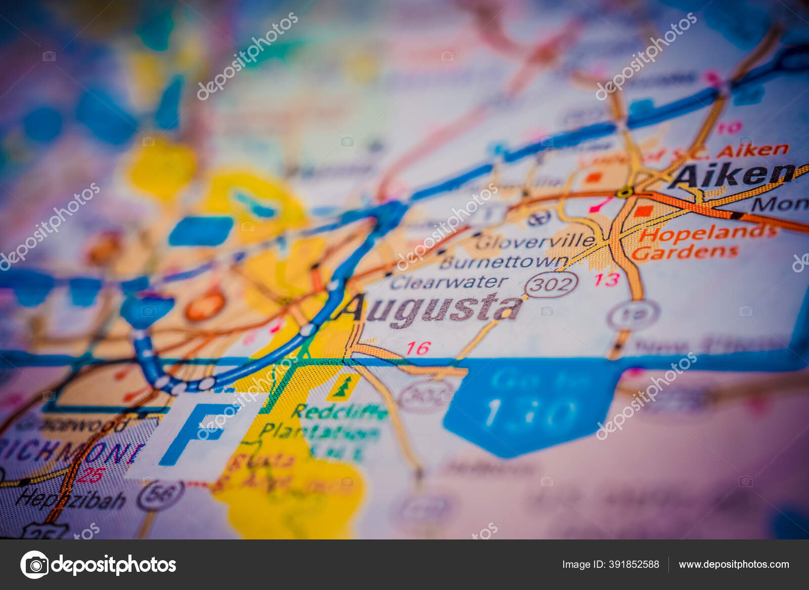 Augusta Usa Map Background Stock Photo by ©aallm 391852588