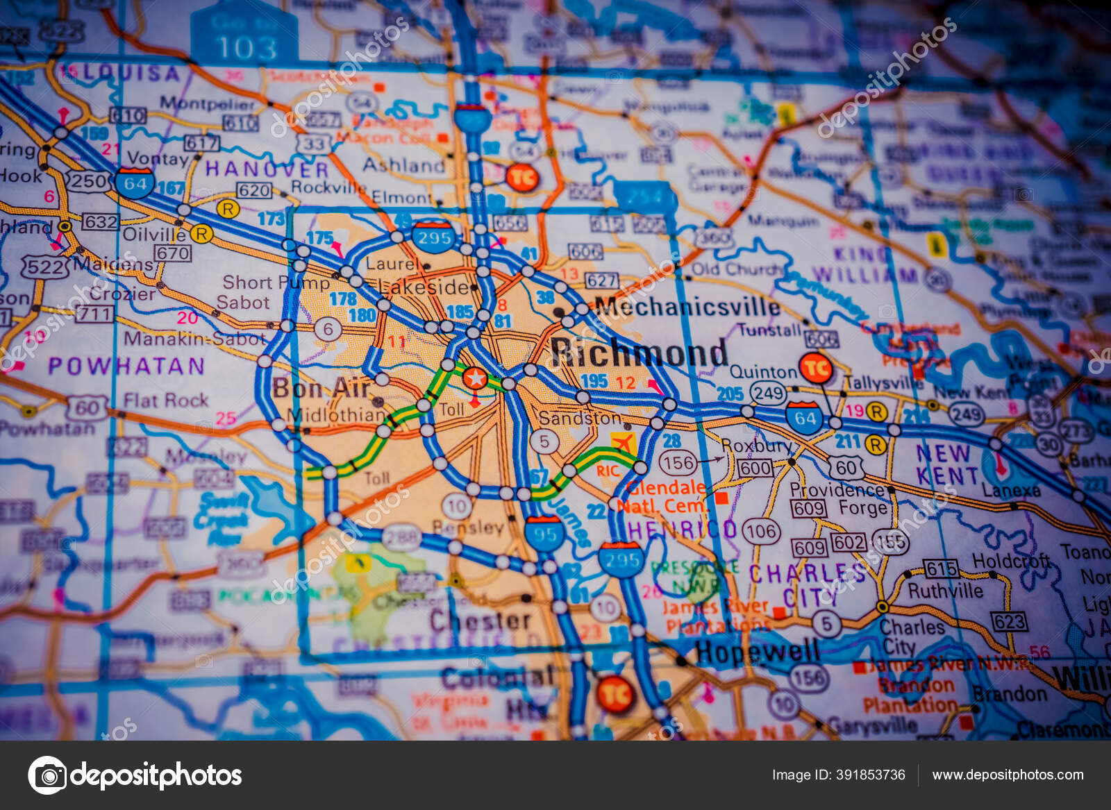 Richmond Usa Map Background Stock Photo by ©aallm 391853736