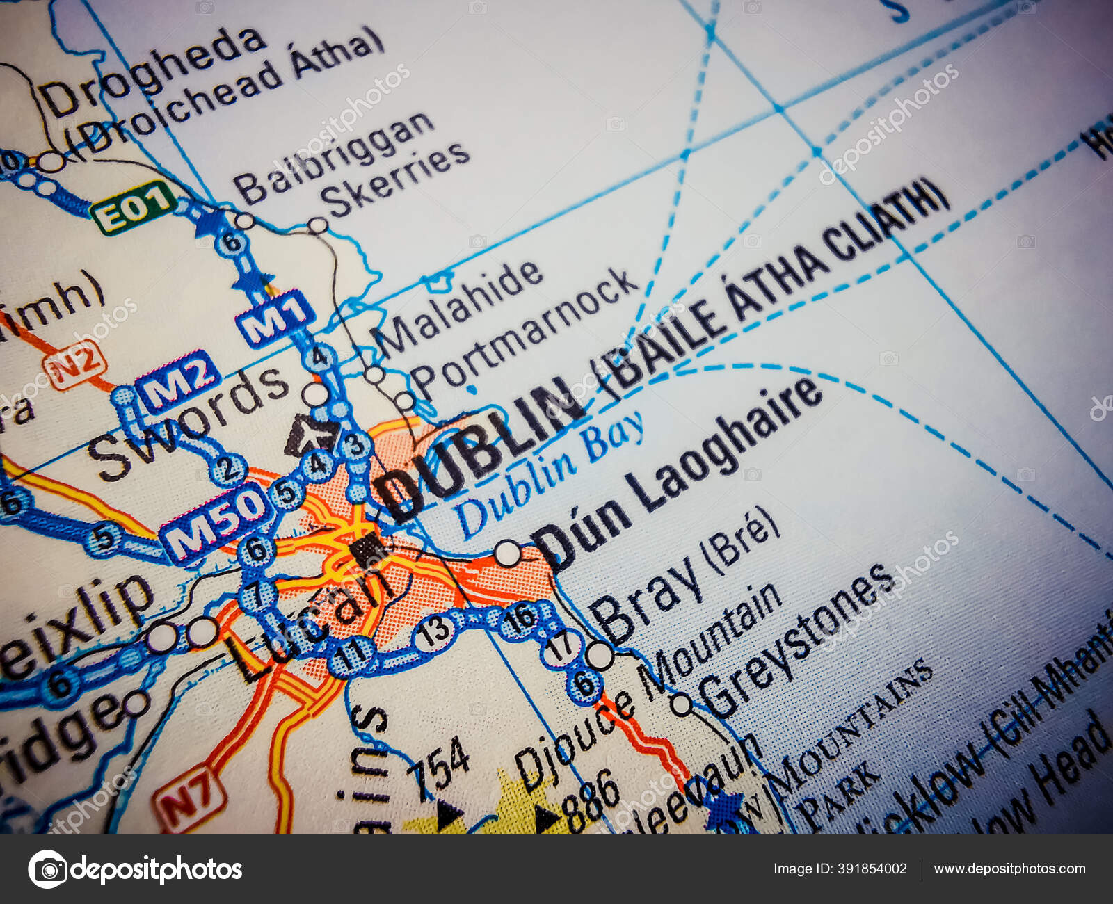 Dublin Road Map Europe Stock Photo by ©aallm 391854002