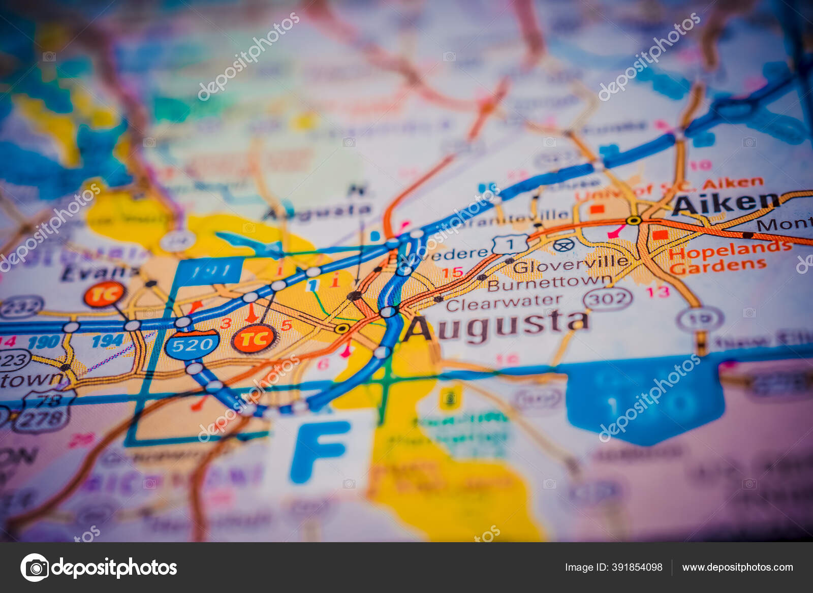 Augusta Usa Map Background Stock Photo by ©aallm 391854098