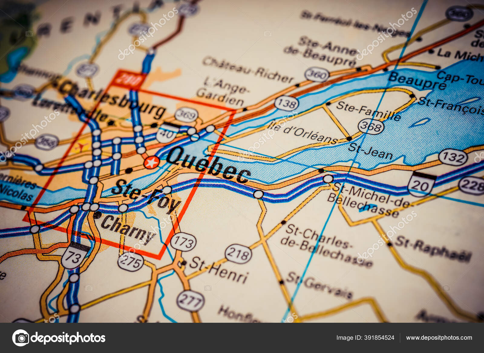 Quebec Canada Travel Map — Stock Photo © aallm #391854524