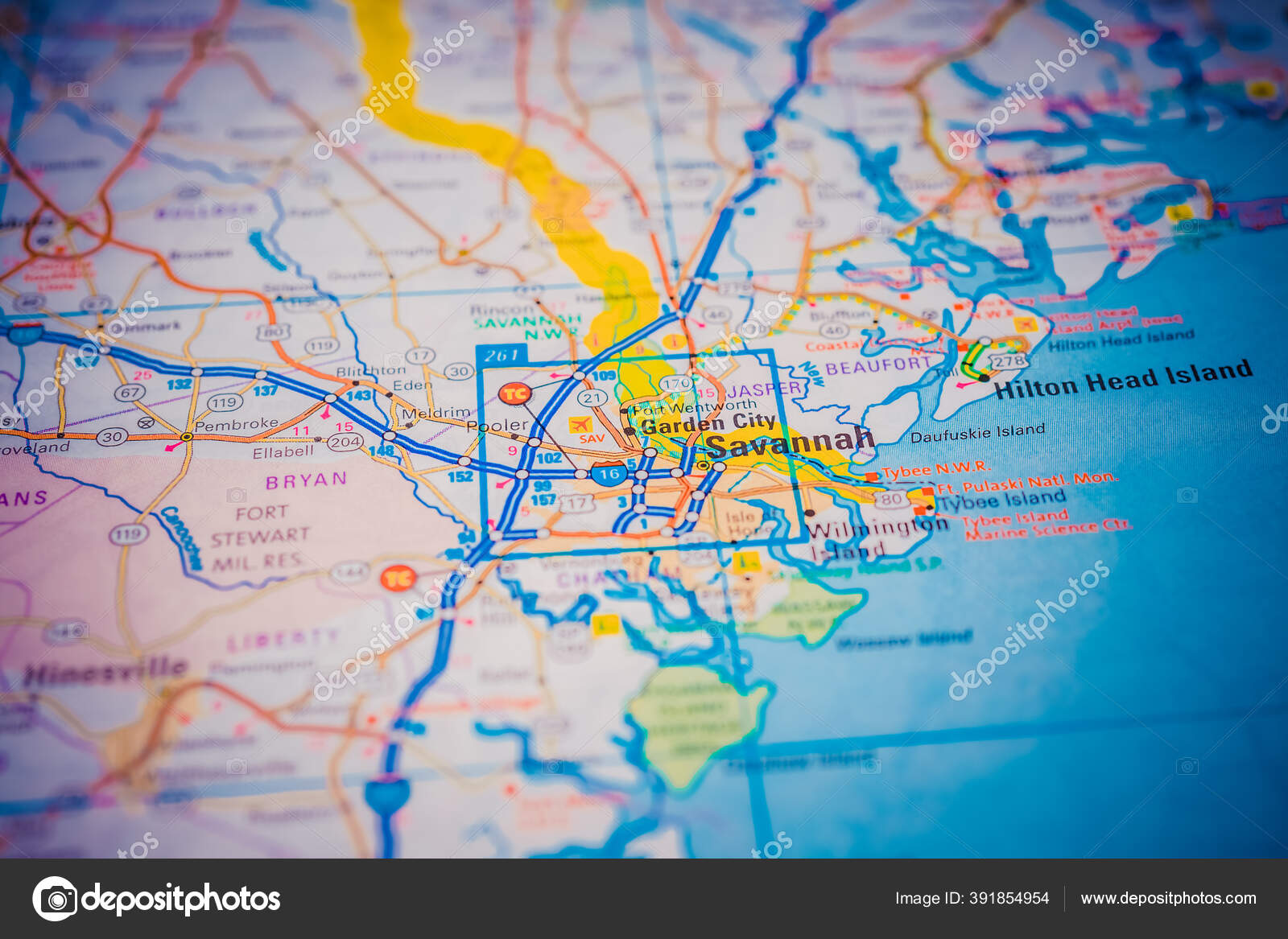 Savannah Usa Map Background Stock Photo by ©aallm 391854954