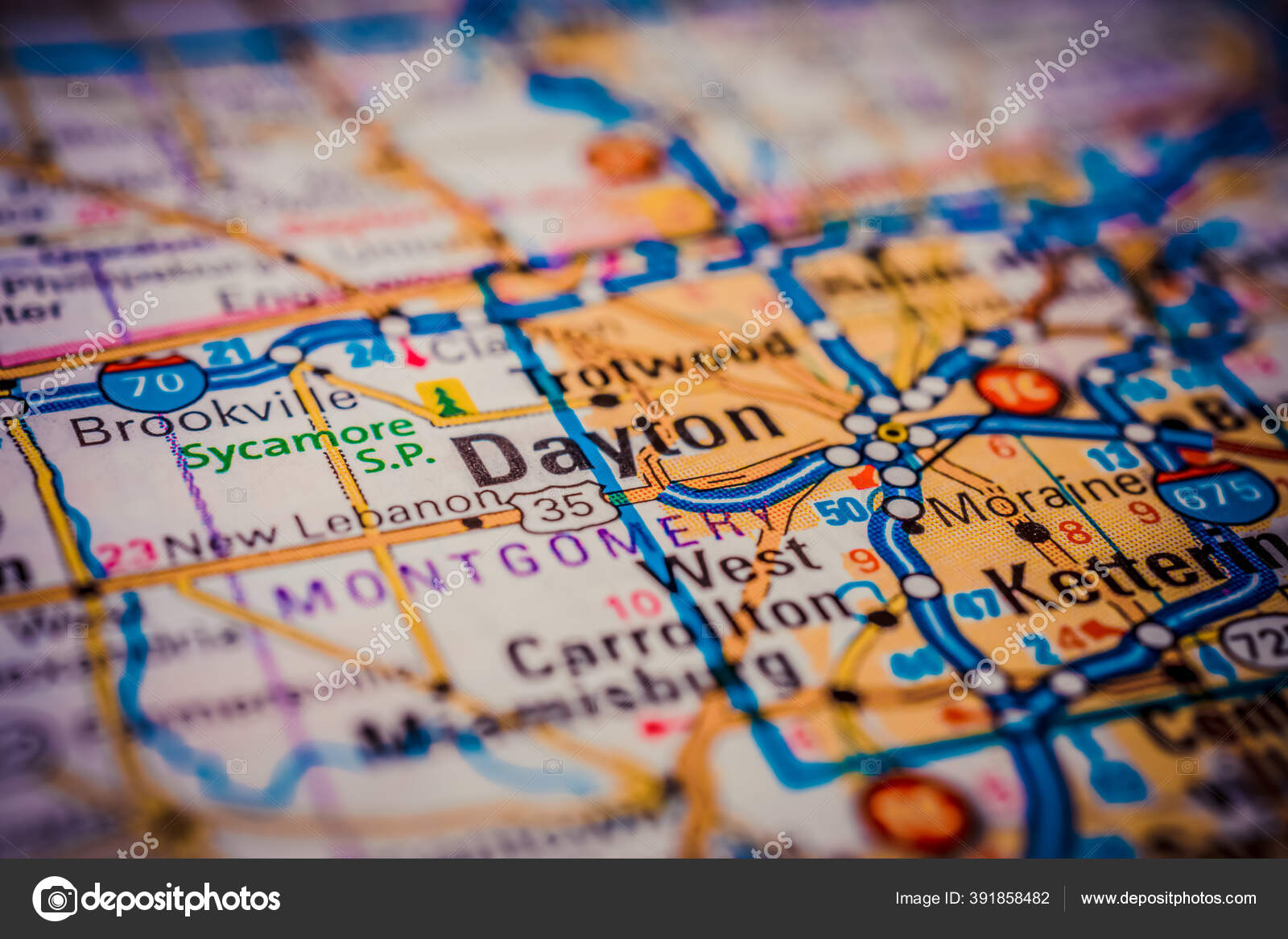 Dayton Usa Map Background Stock Photo by ©aallm 391858482