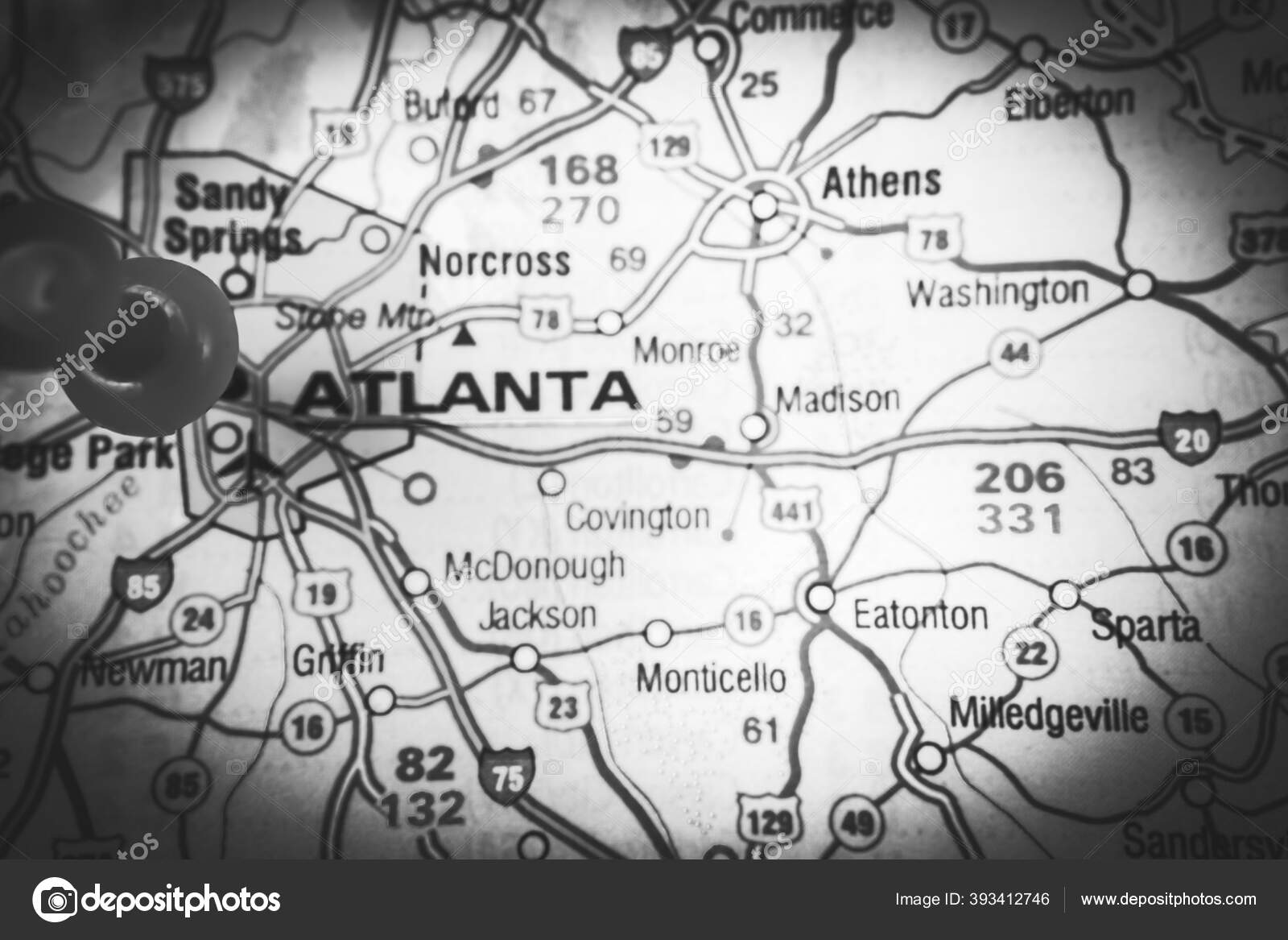 Atlanta Usa Map Background Stock Photo by ©aallm 393412746