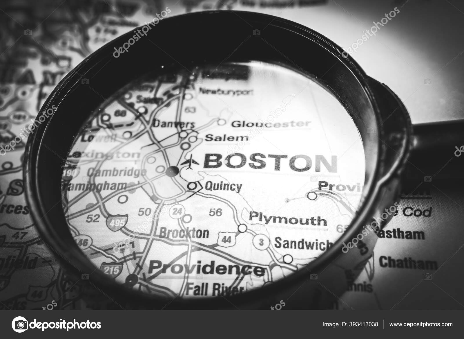 Boston Usa Map Background Stock Photo by ©aallm 393413038
