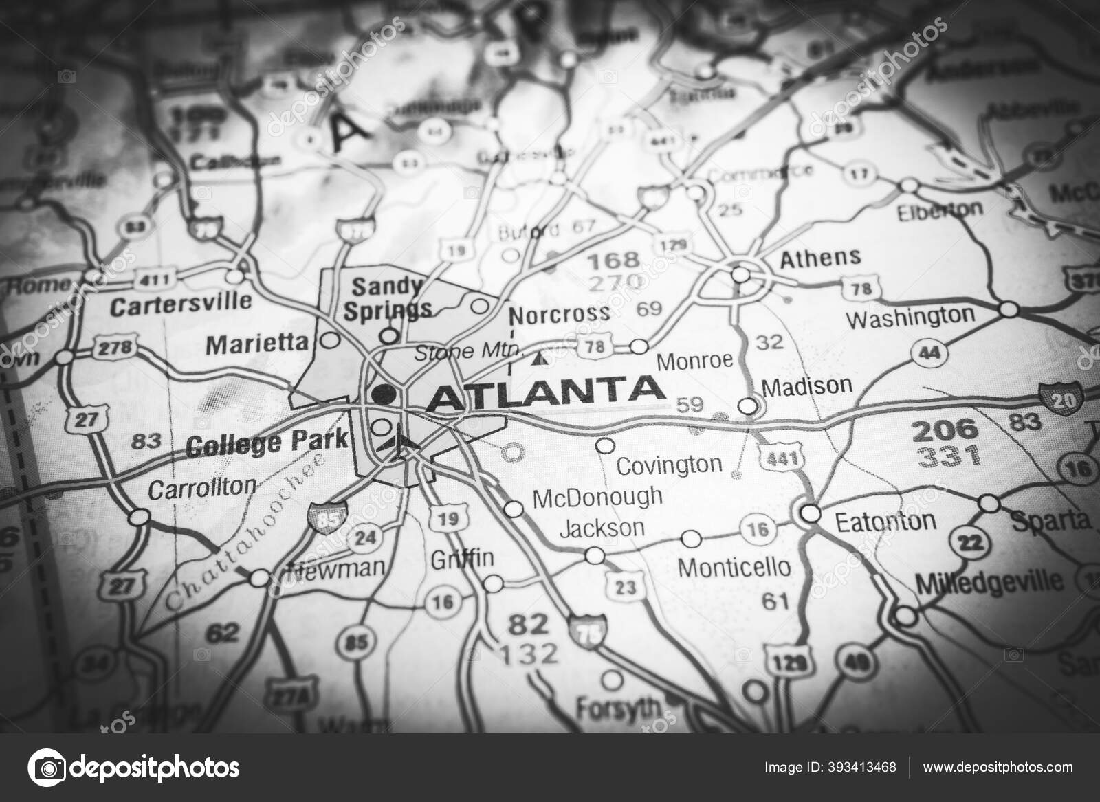 Atlanta Usa Map Background Stock Photo by ©aallm 393413468