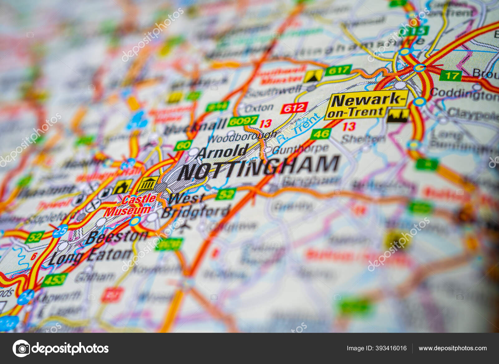 Nottingham England Map Europe Stock Photo by ©aallm 393416016