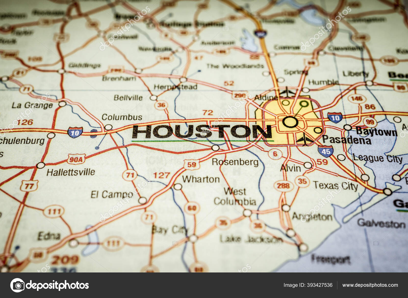 Houston Usa Map Travel Background Stock Photo by ©aallm 393427536