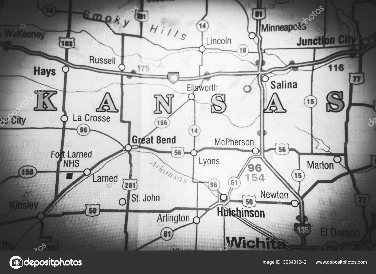 Kansas Usa Map Background Stock Photo by ©aallm 393431342