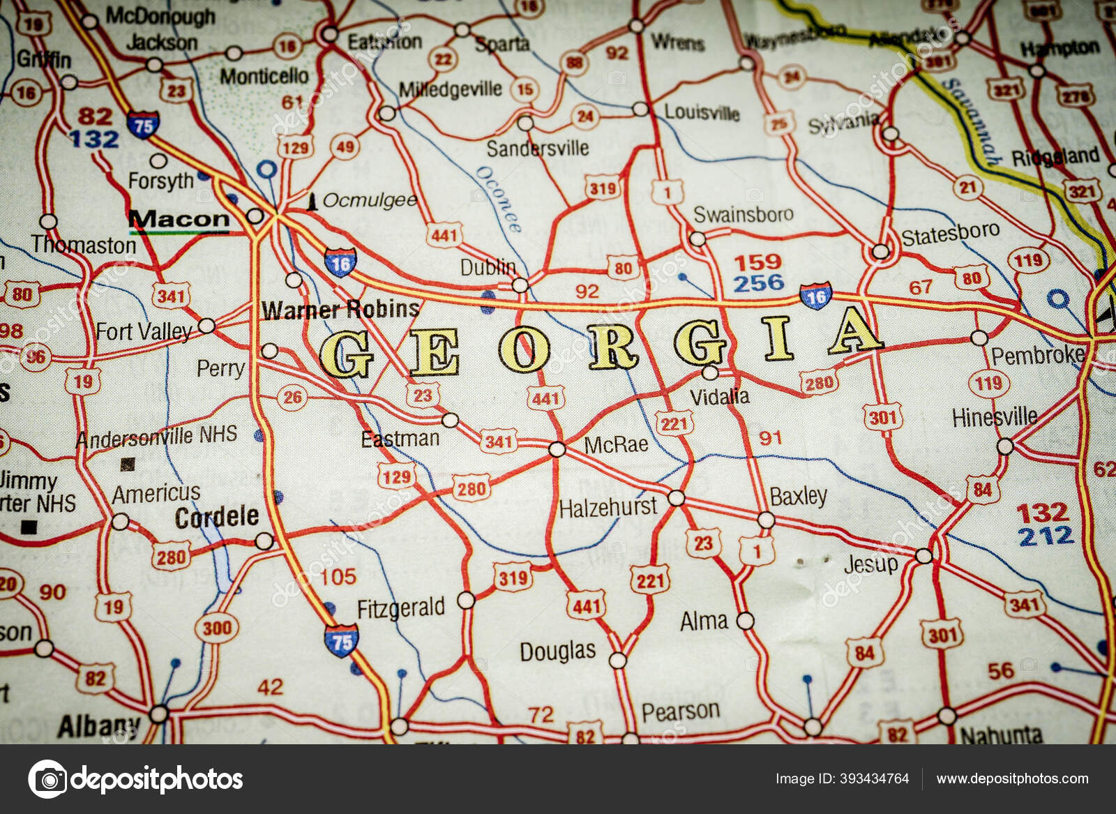 Georgia State Usa Map Background Stock Photo by ©aallm 393434764