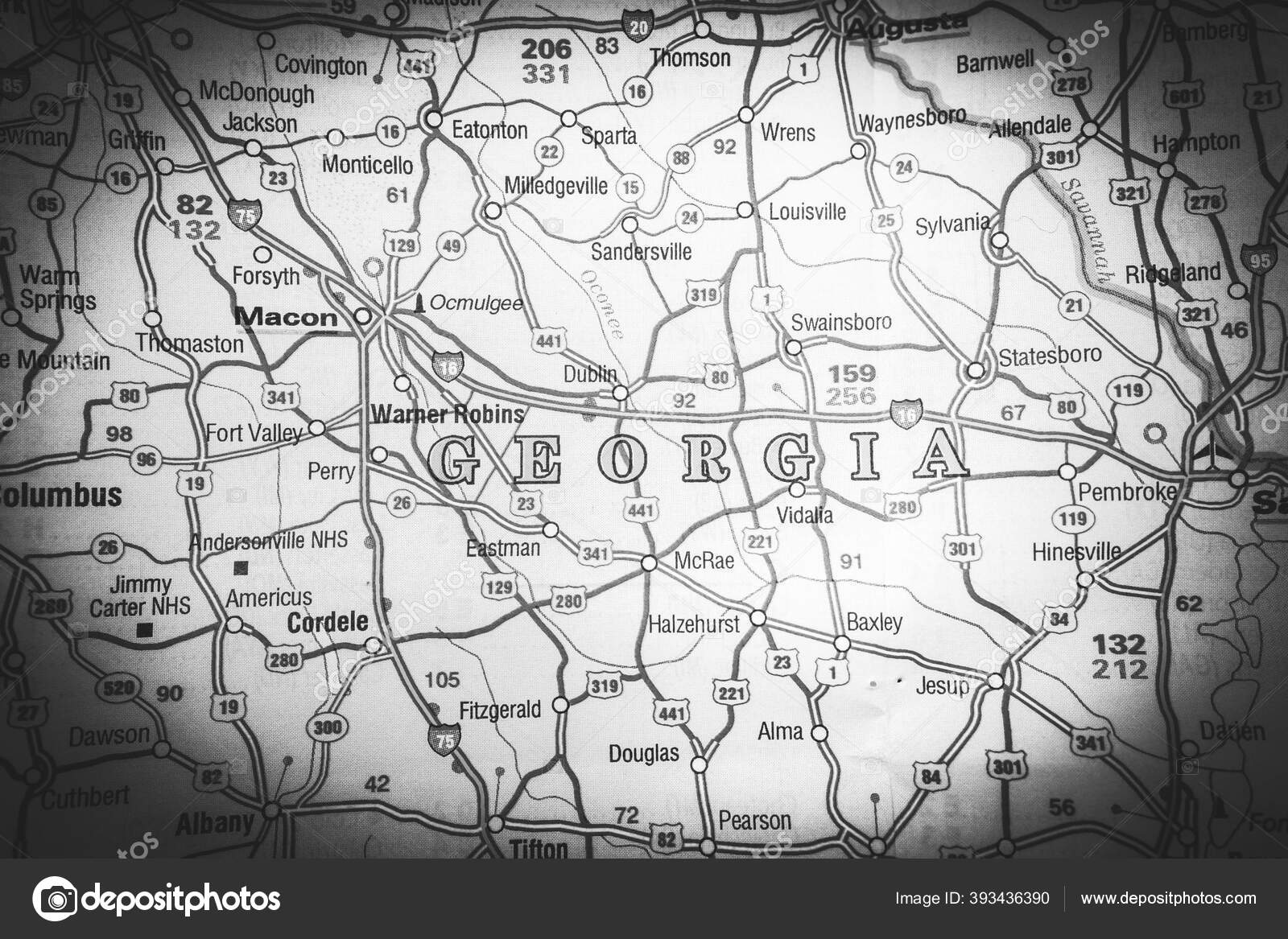 Georgia State Usa Map Background — Stock Photo © aallm #393436390