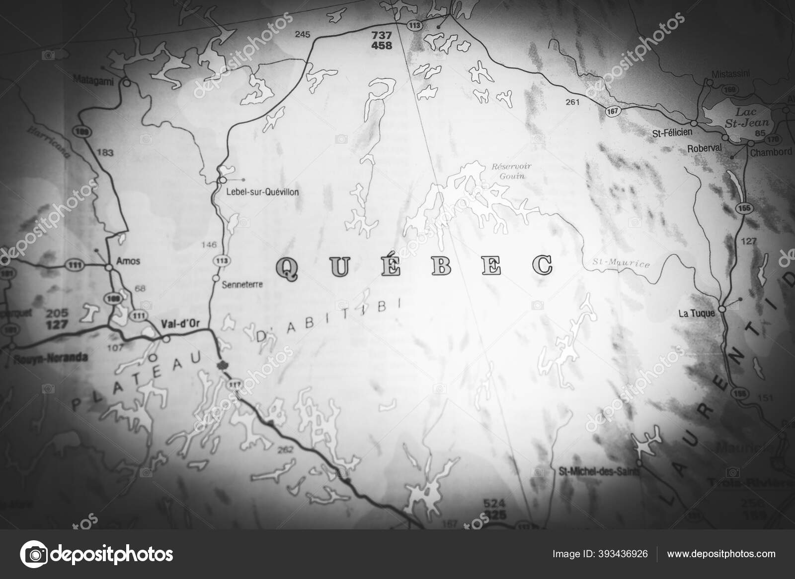 Qebec Canada Map Stock Photo by ©aallm 393436926