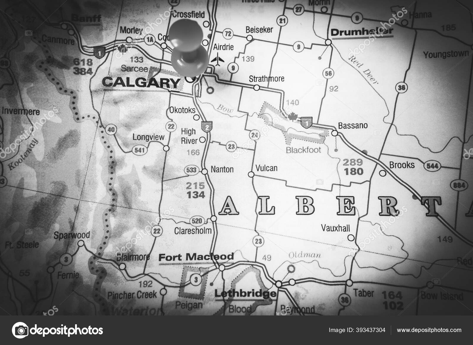 Alberta State Map Stock Photo by ©aallm 393437304