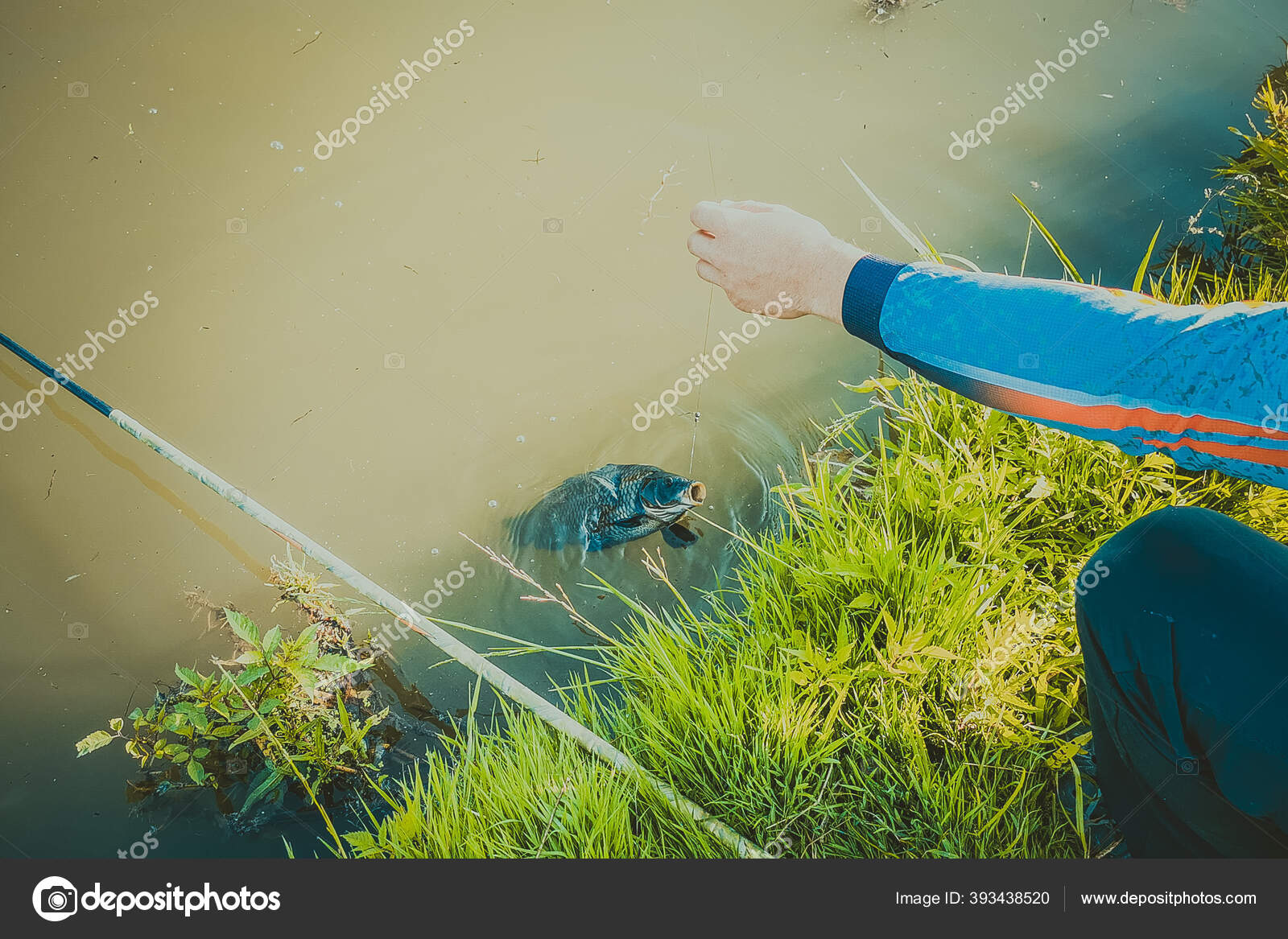 Fishing Lake Nature Recreation Background Stock Photo by ©aallm 393438520