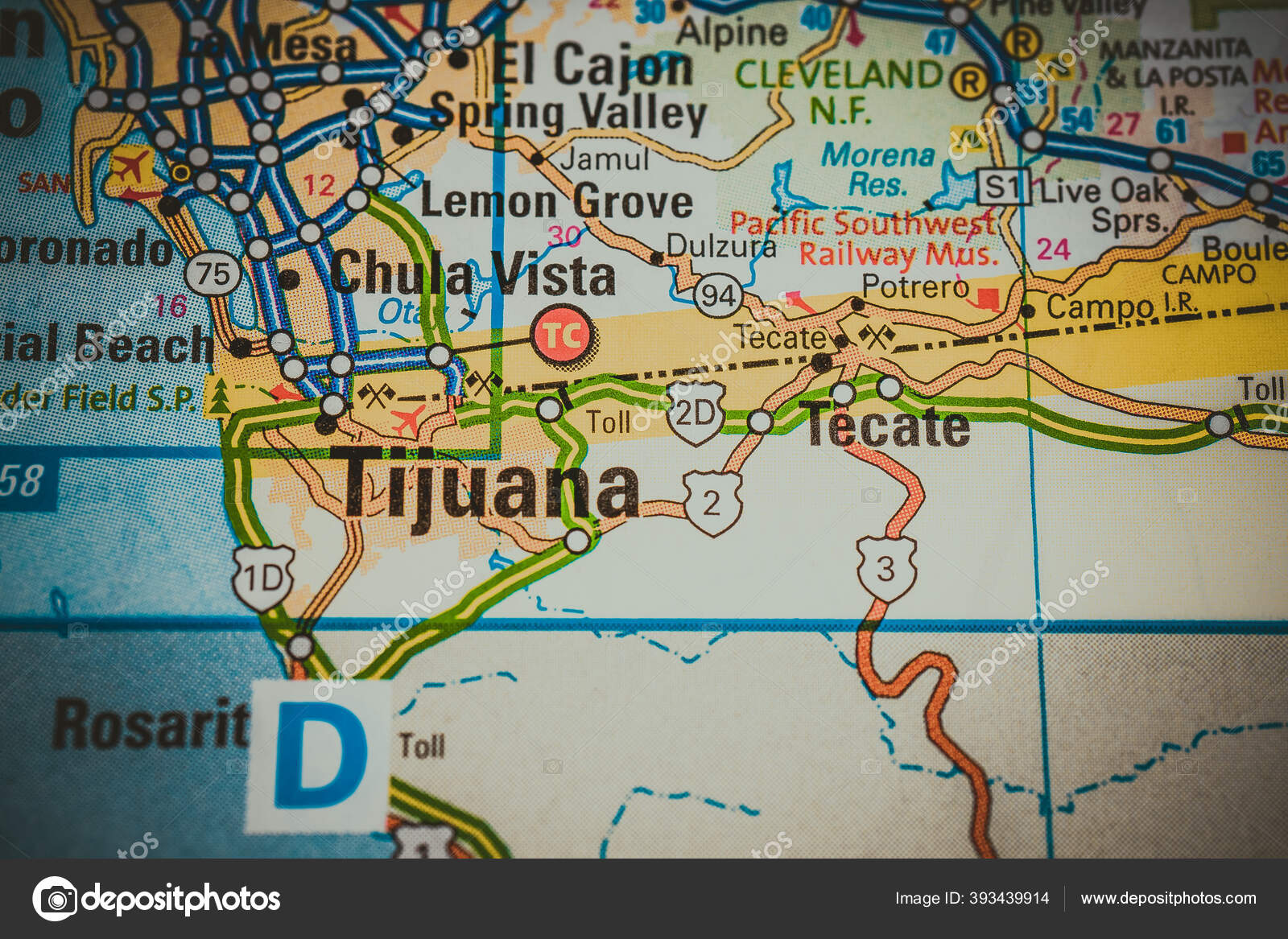 Tijuana Usa Map Travel Background Stock Photo by ©aallm 393439914