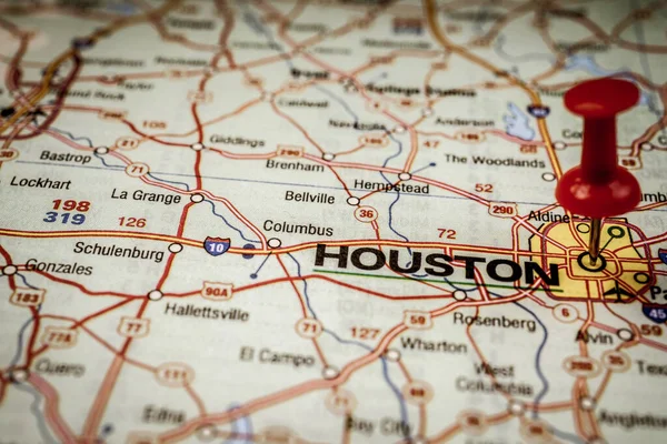 Houston Usa Map Travel Background — Stock Photo © aallm #352787022