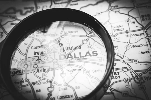Dallas Mapa Fondo Viaje — Foto de stock #360788904 © aallm