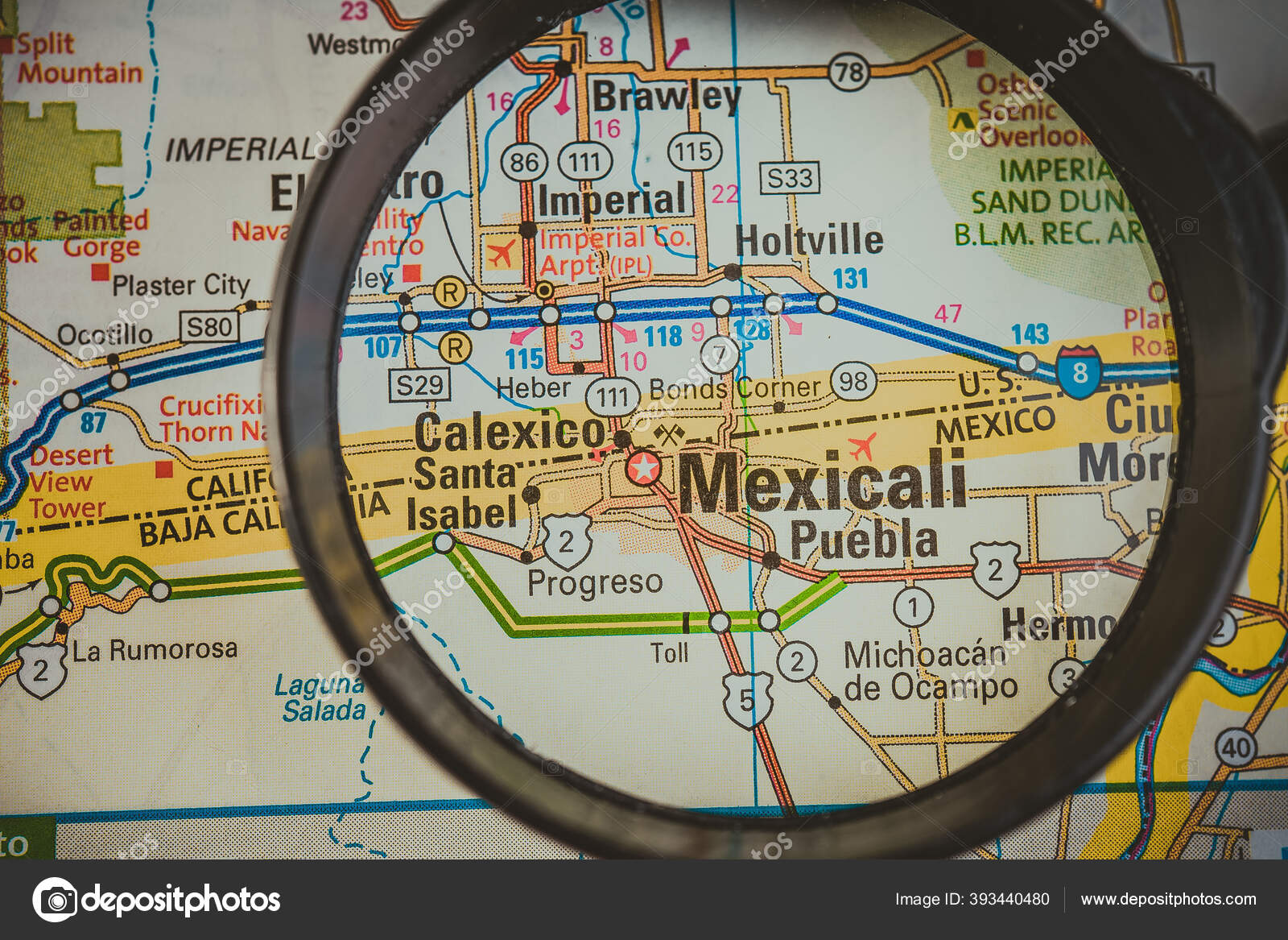 Mexicali Map Background Stock Photo by ©aallm 393440480