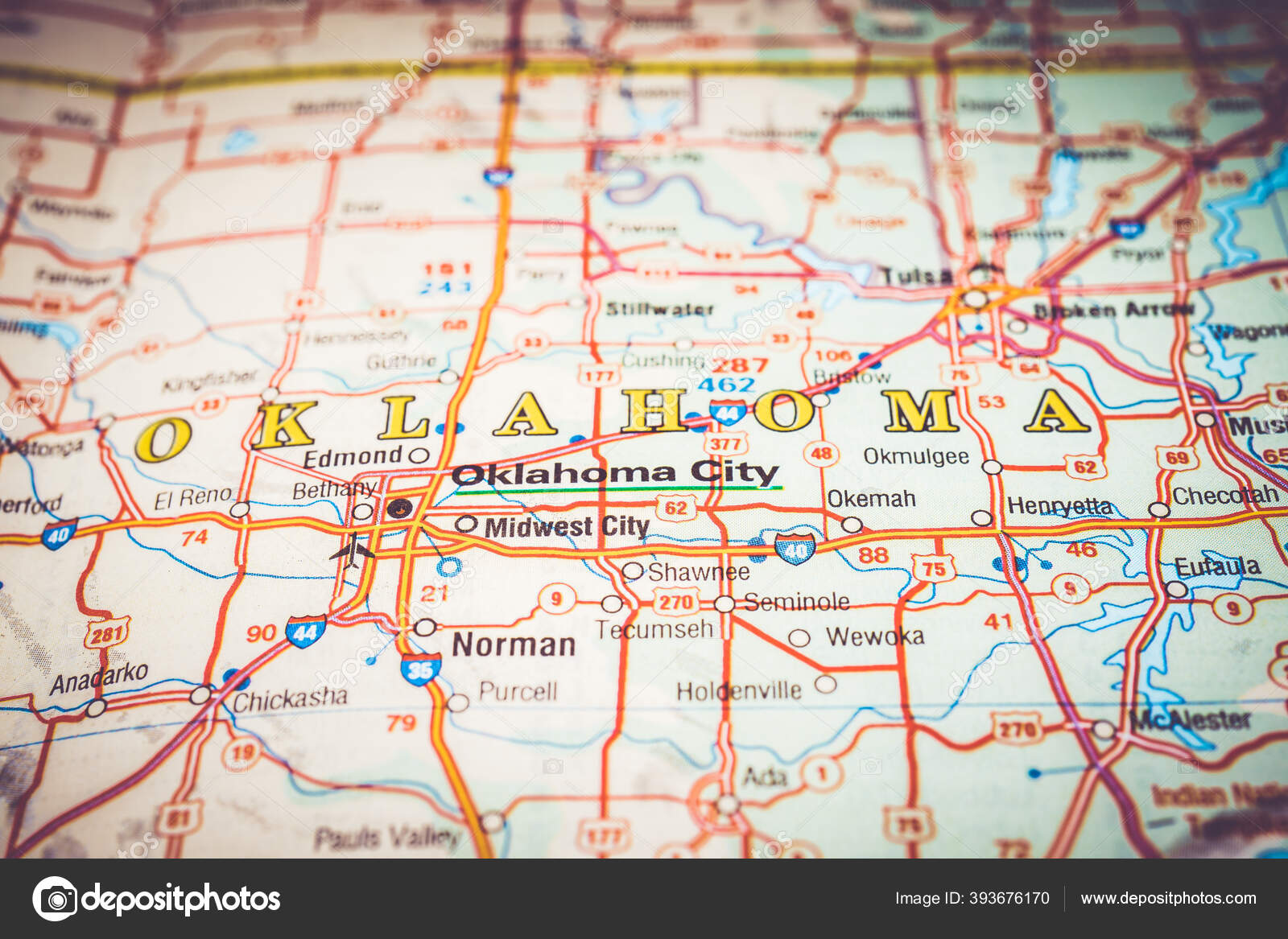 Oklahoma Usa Map Background Stock Photo by ©aallm 393676170