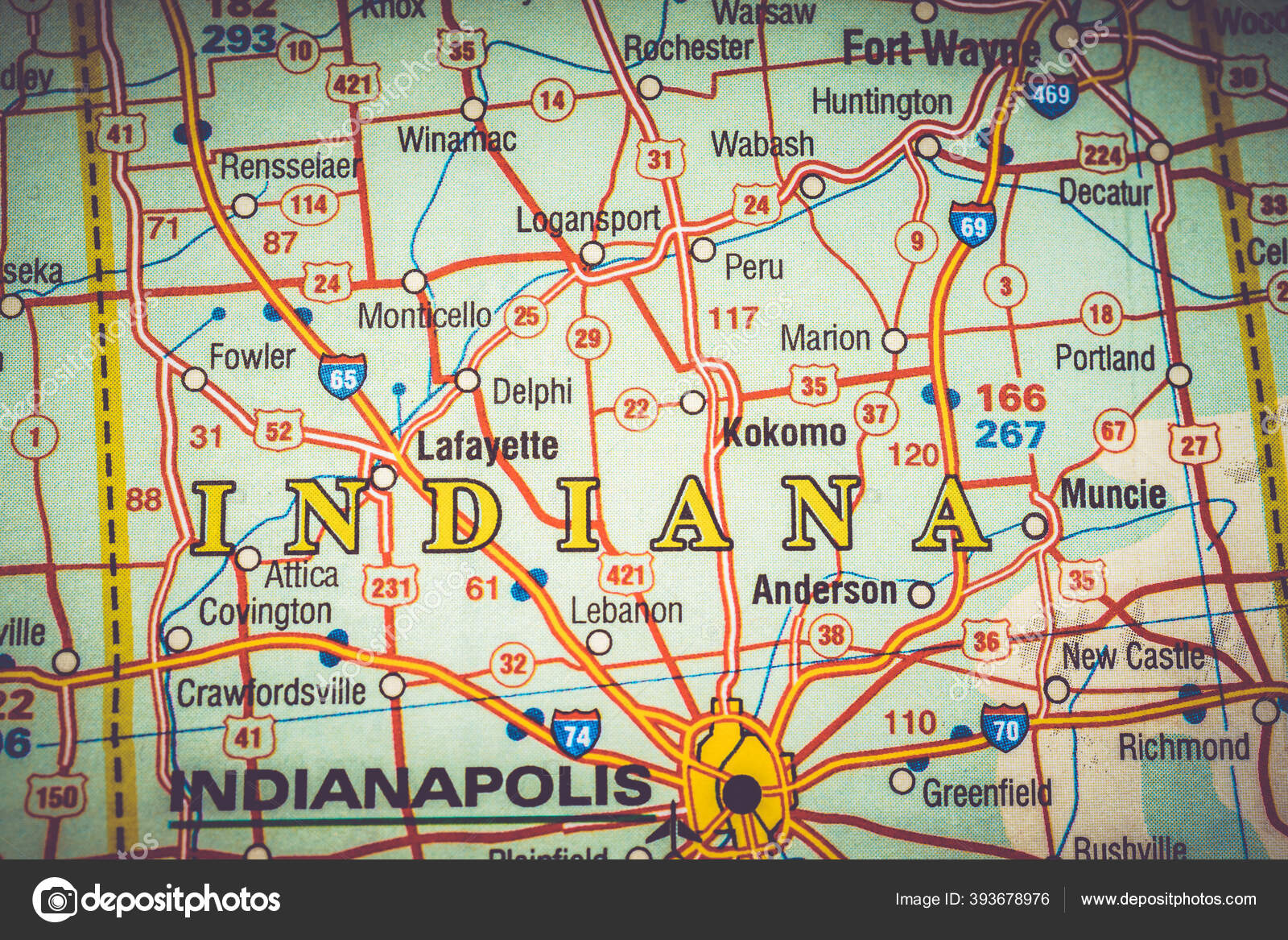 Indiana Usa Map Background Stock Photo by ©aallm 393678976