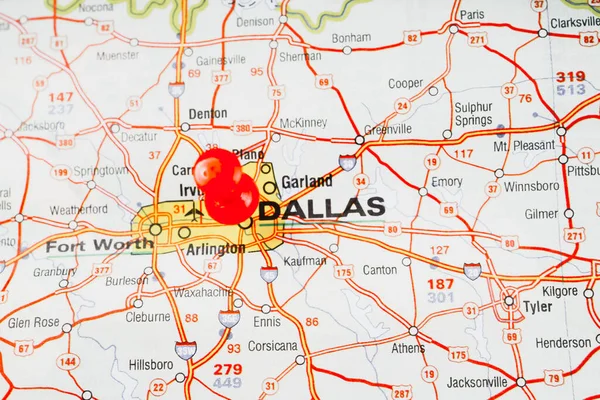 Dallas Usa Map Travel Background Stock Illustration by ©aallm #360784486