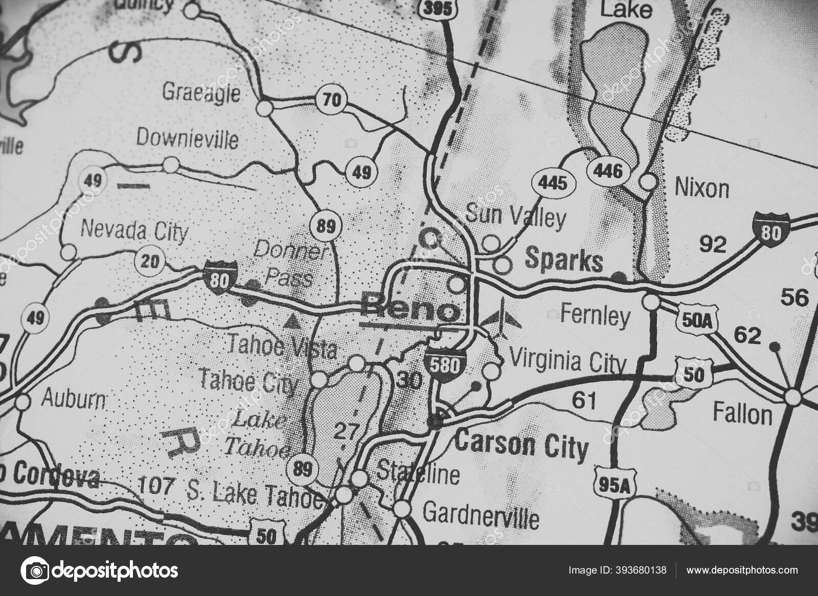 Reno Mapa Ilustración de stock de ©aallm #393680138