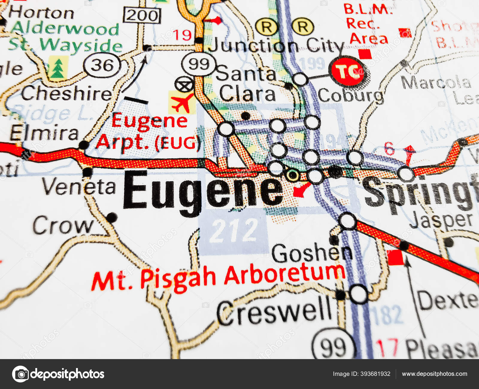 Eugene Usa Map Background Stock Photo by ©aallm 393681932
